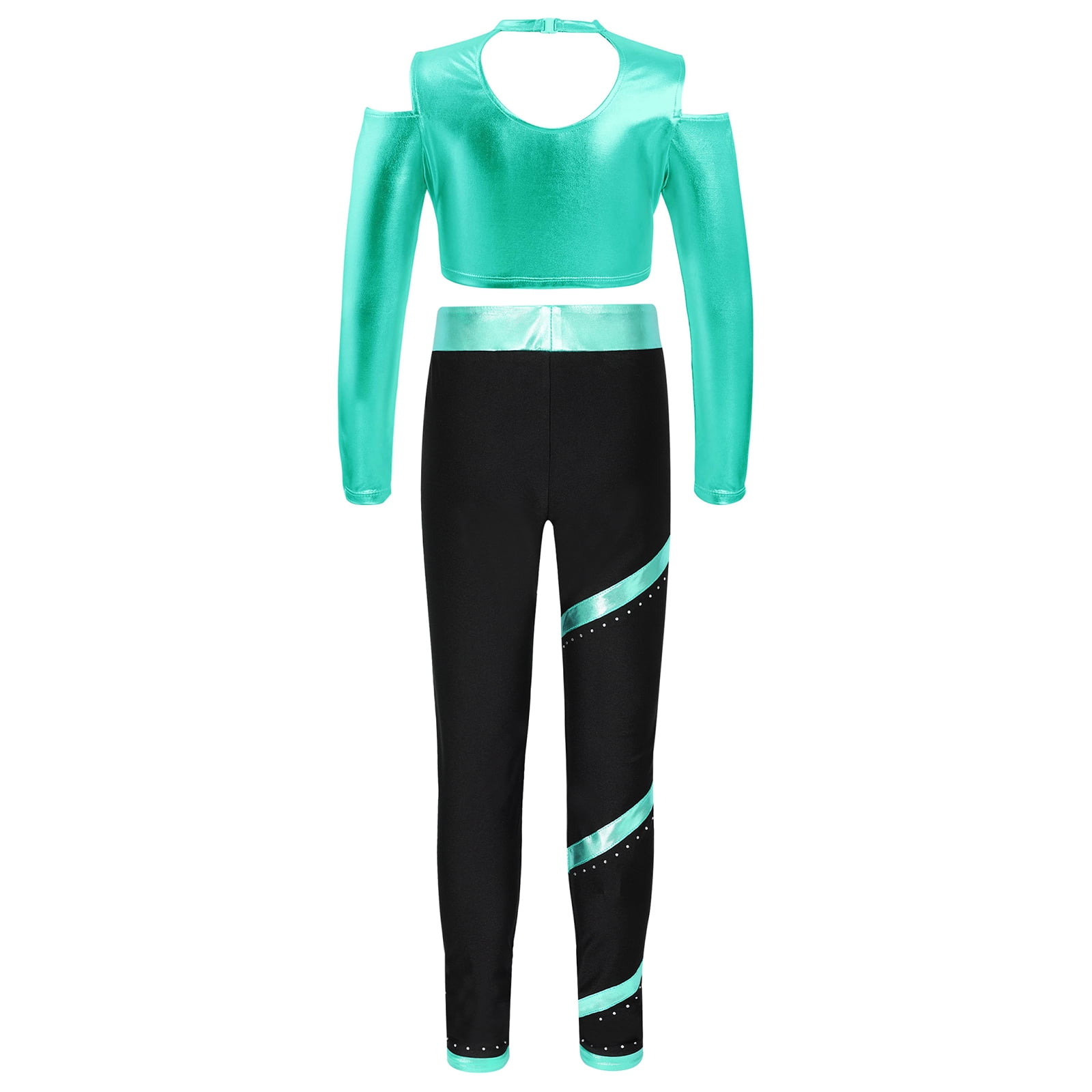 YONGHS Kids Girls Jazz Street Hip Hop Dance Costume Shiny YONGHS Kids Girls Jazz Street Hip Hop Dance Costume Shiny