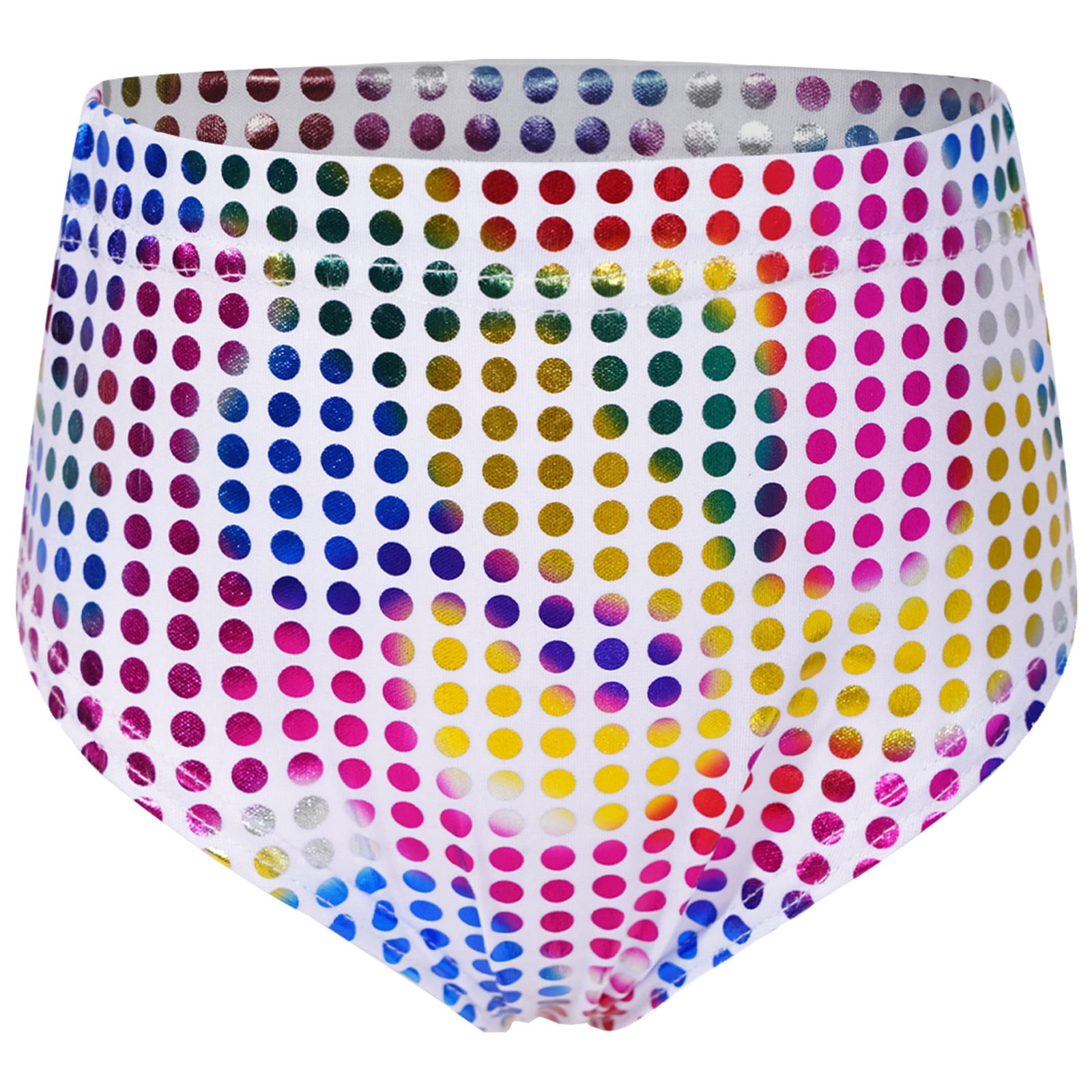 YONGHS Kids Girls Metallic Shorts Sparkly Dance Briefs Cheerleading ...