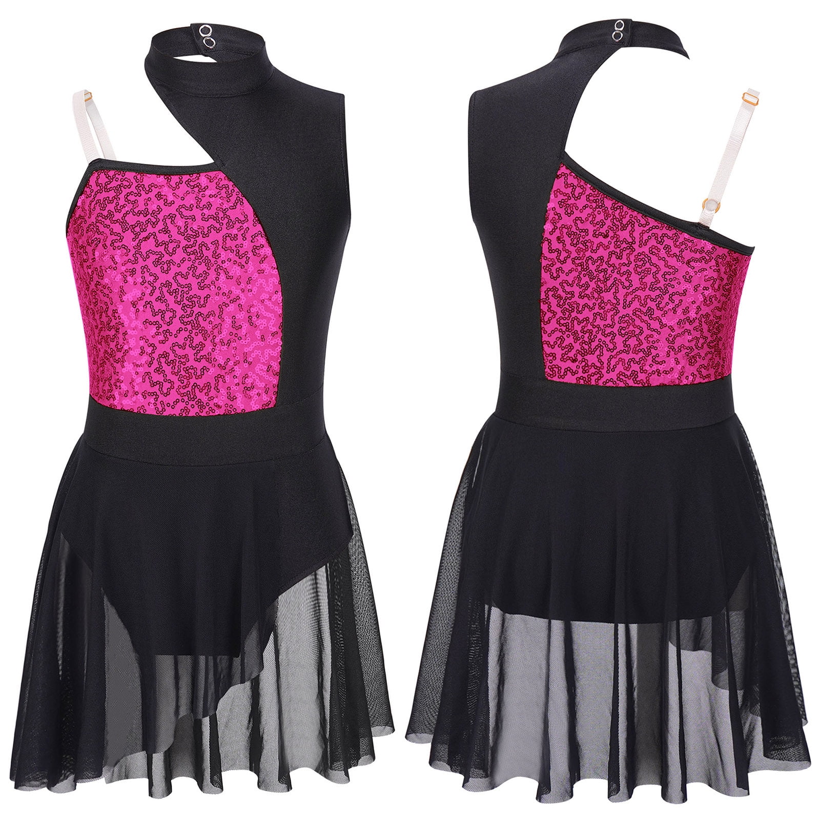 YONGHS Kids Girls Modern Jazz Latin Dance Dress Lyrical Contemporary ...