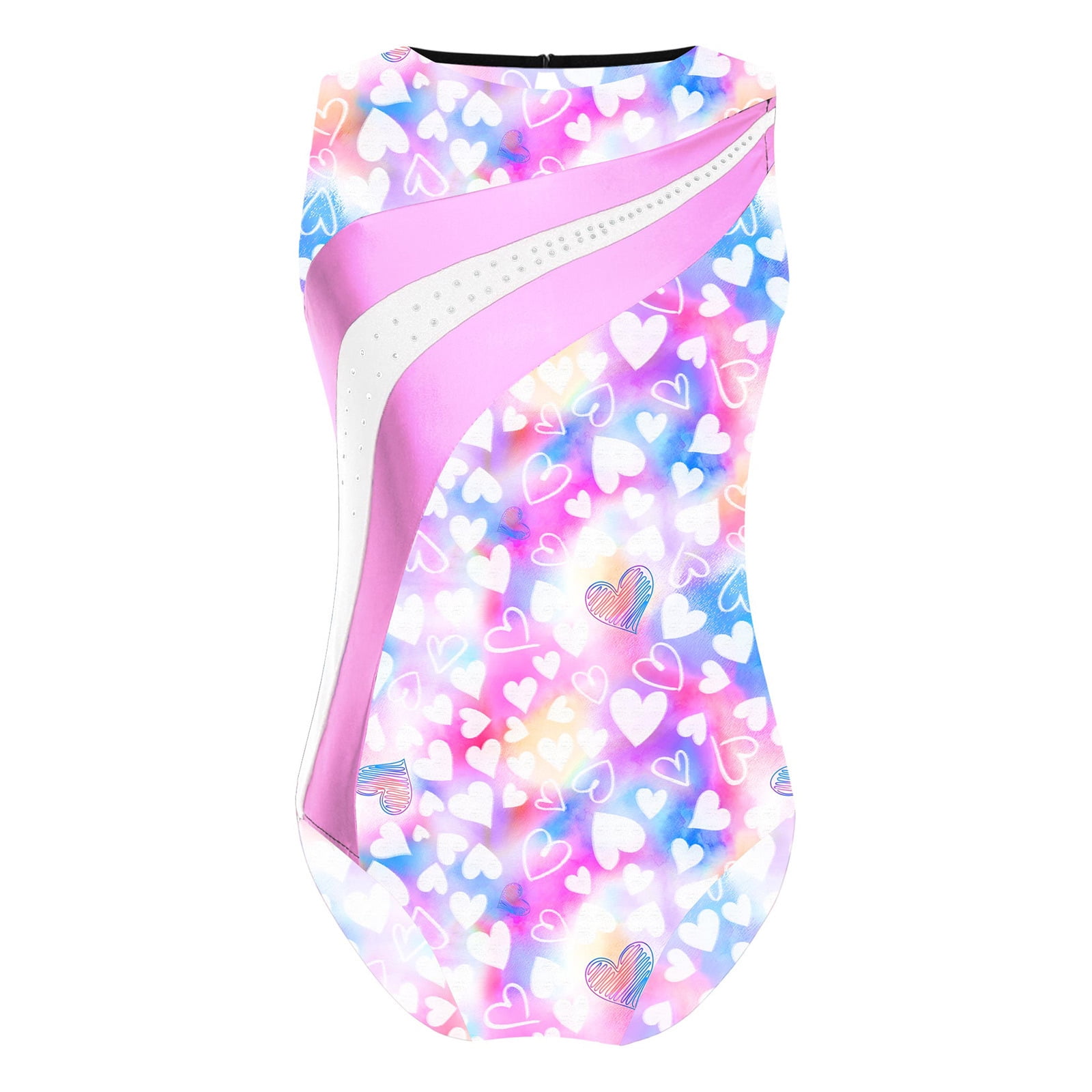 YONGHS Kids Girls One Piece Gymnastics Leotard Sleeveless Tank Unitards ...