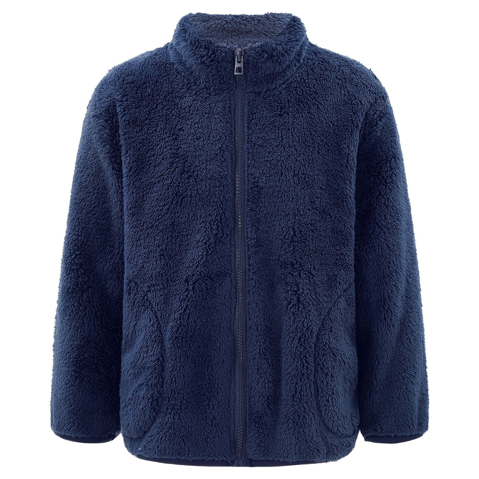 YONGHS Kids Girls Polar Fleece Jacket Long Sleeve Zipper Outerwear ...
