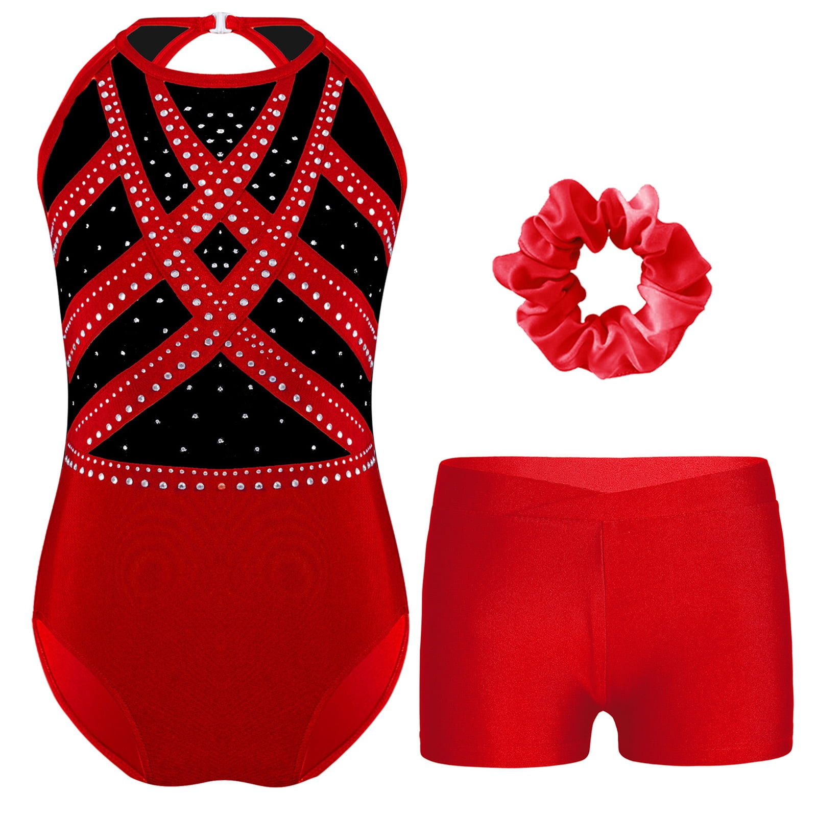 YONGHS Kids Girls Sleeveless Gymnastic Leotard Ballet Dance Unitard ...