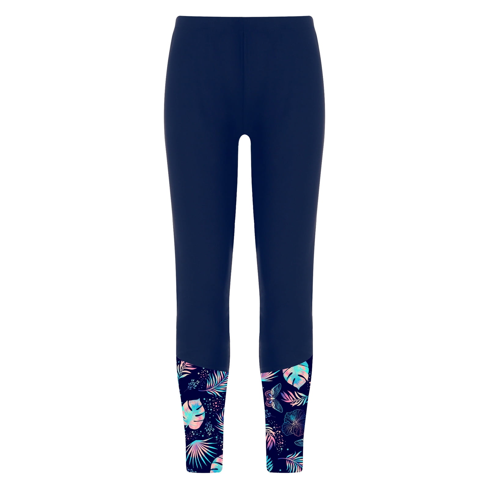 YONGHS Kids Girls Swim Legging High Waist Swim Tight Long Pants ...