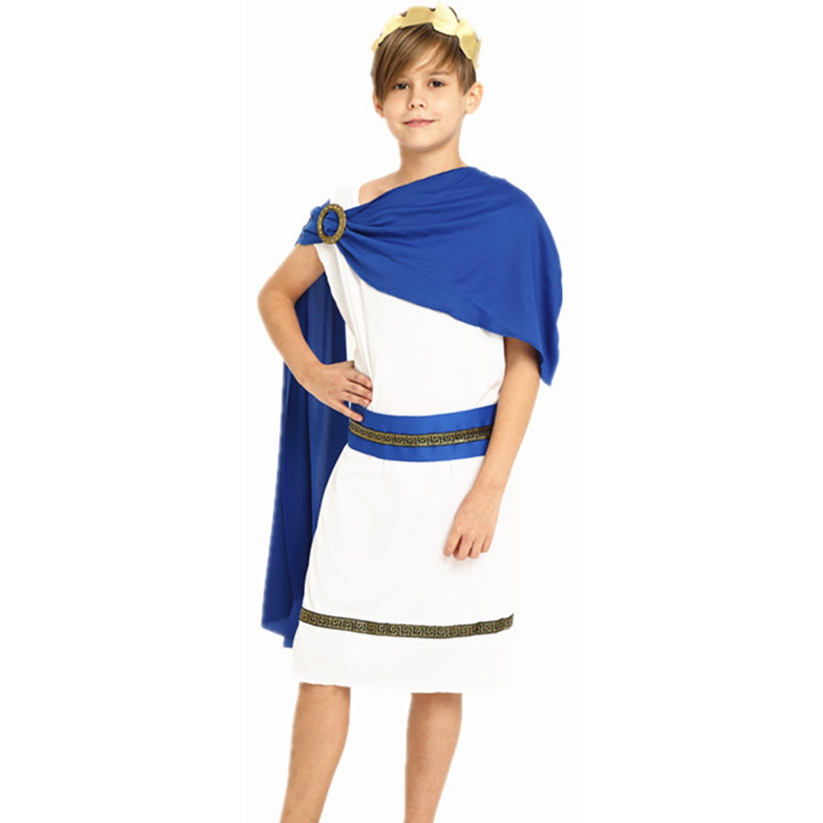 YONGHS Kids Grecian Toga Costume Girls Boys Mythos Rome Cosplay Dress ...