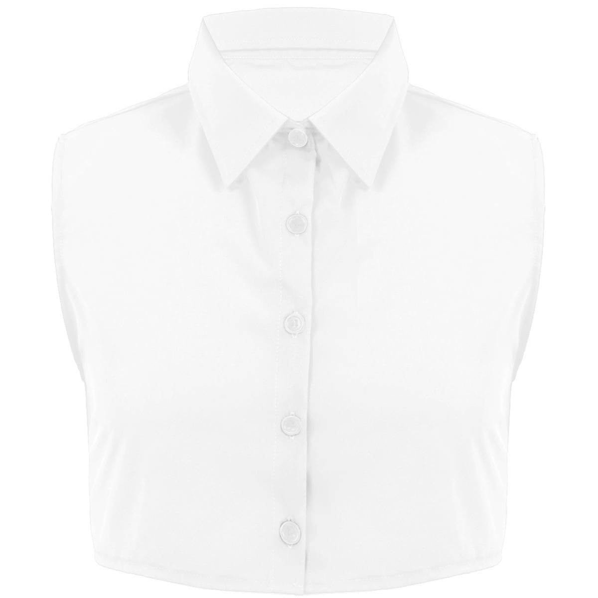 YONGHS Men Boy Detachable Solid Color Cotton Fake Collar Half Shirt ...