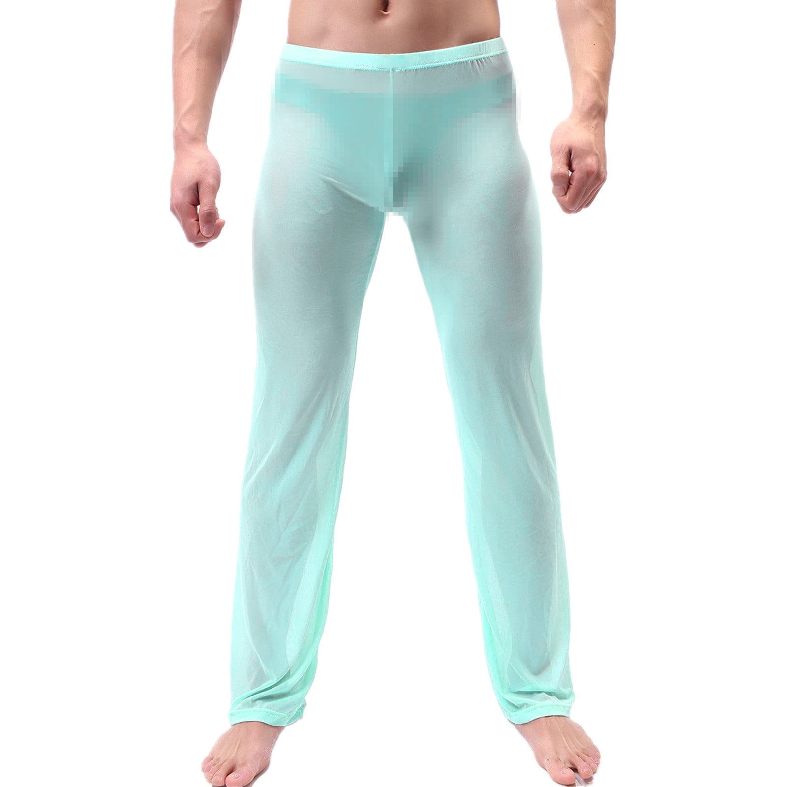 YONGHS Men's Mesh Sheer See Through Sleep Lounge Pants Pajamas ...