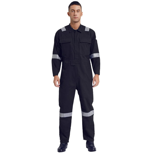 YONGHS Men's Work Coveralls Loose Fit Lightweight Reflective Strips ...