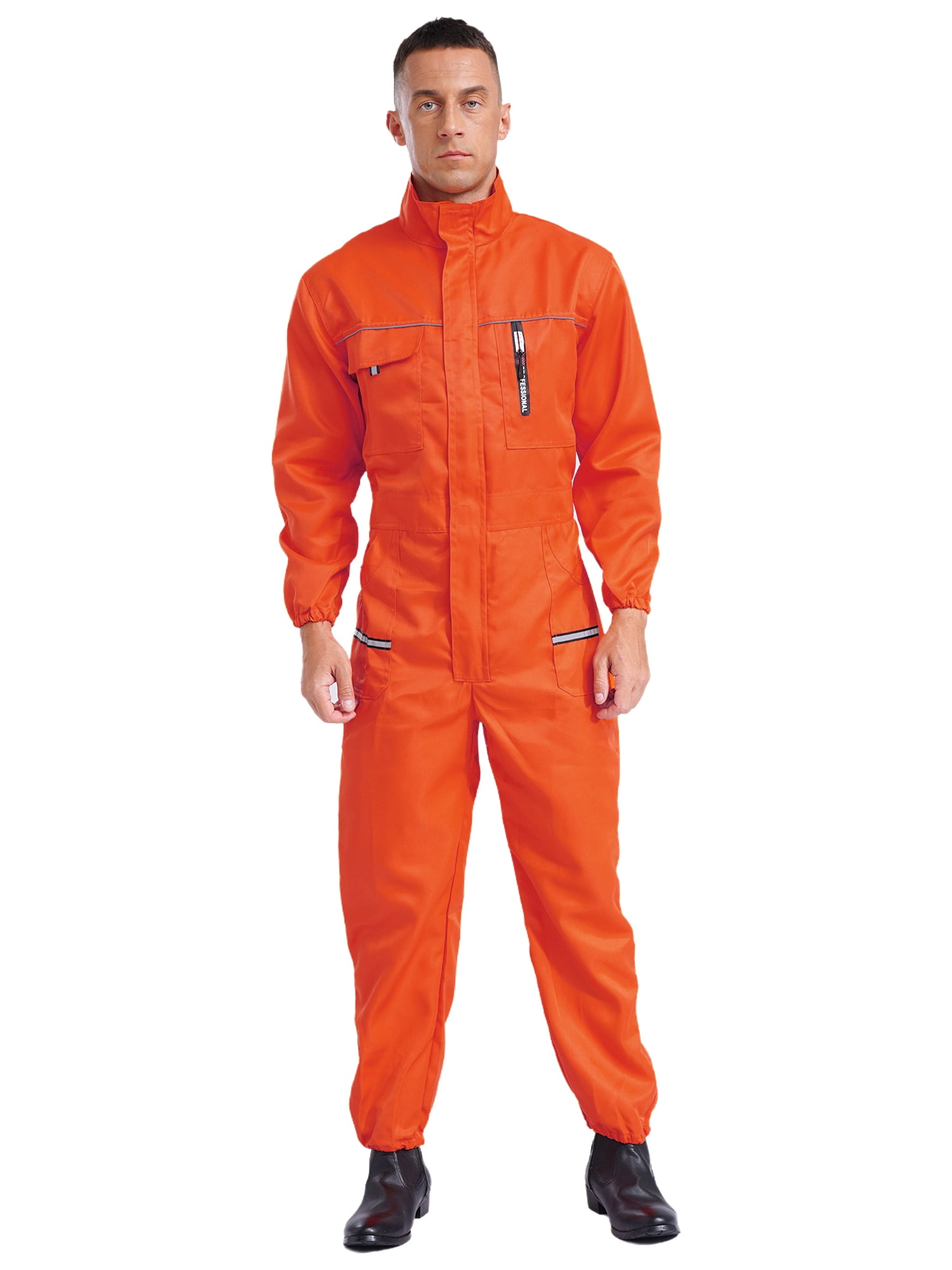 YONGHS Men's Workwear Coveralls Work Mechanic Jumpsuits Long Sleeve ...