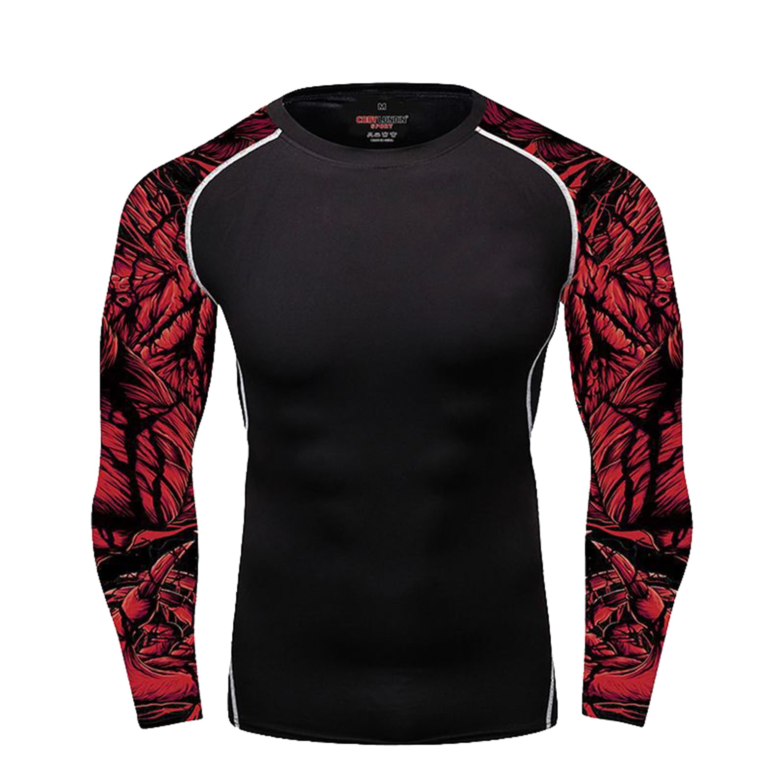 YONGHS Mens Long Sleeve Rashguard Shirt UPF 50+ Surfing Workout ...