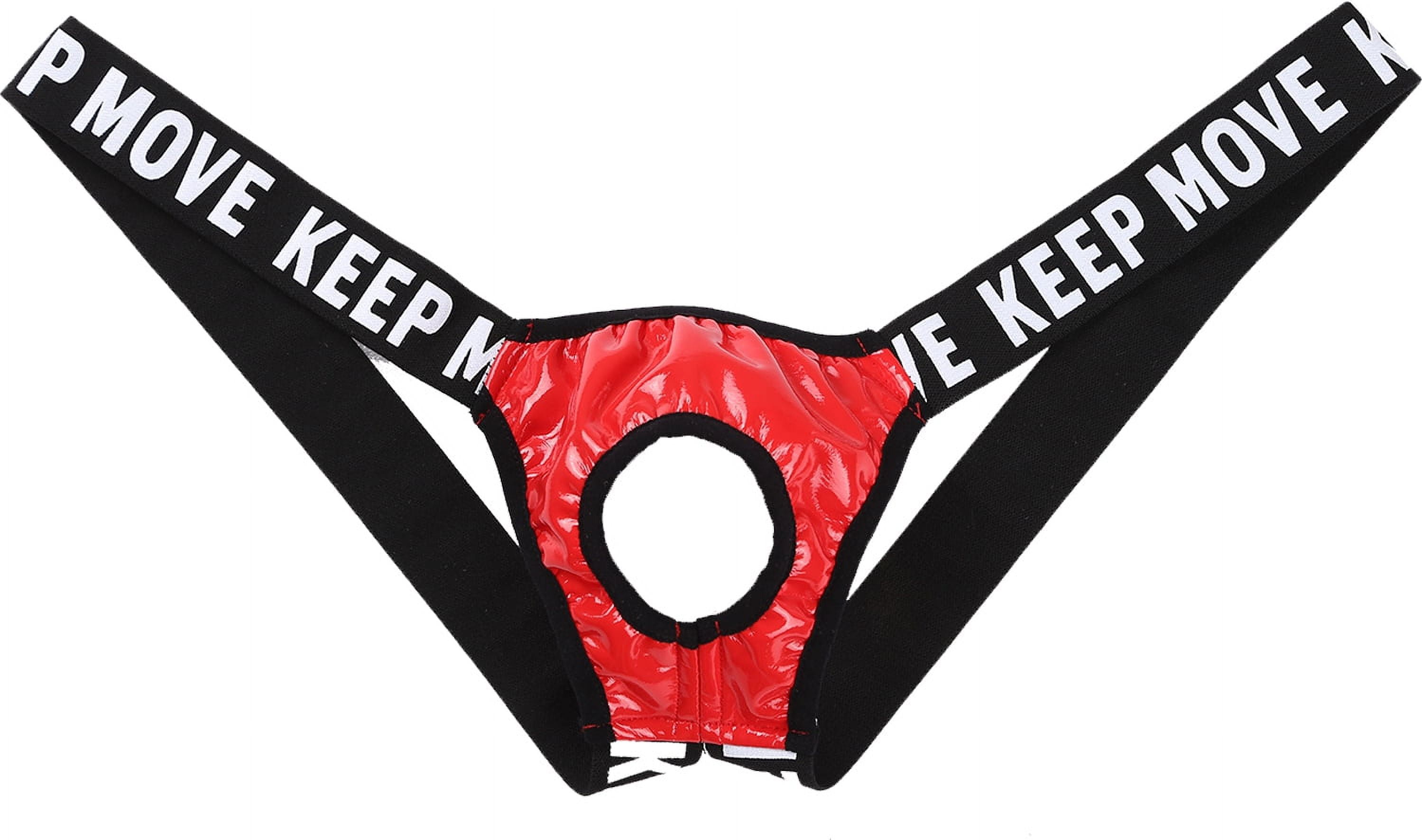 YONGHS Mens's Underpants Jockstrap Open Cut Micro Pouch Enhancing ...