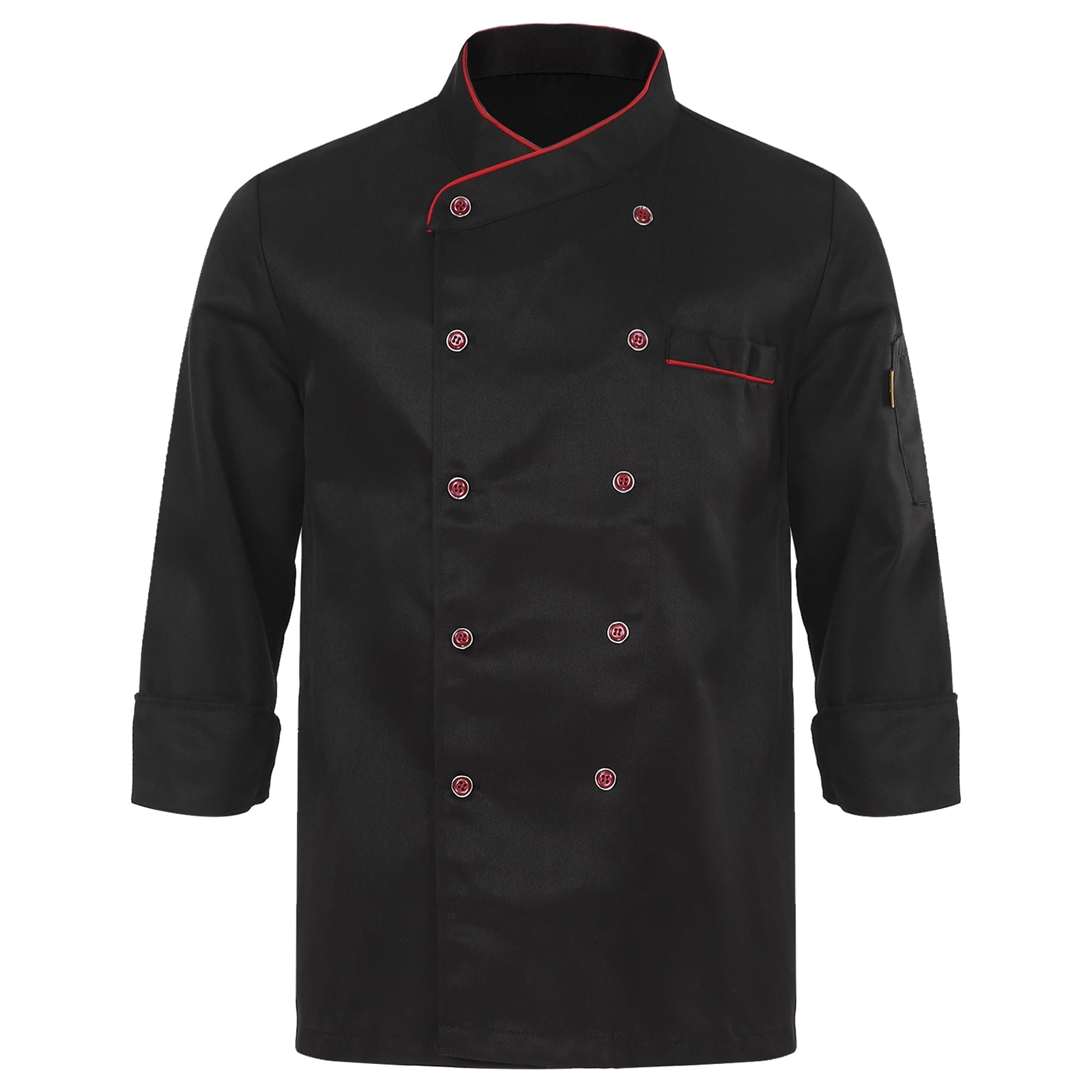 YONGHS Unisex Classical Chef Coat Lightweight Short Sleeve Chef Jacket ...