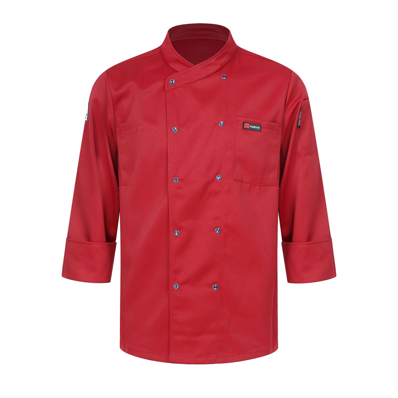 YONGHS Unisex Men Woman Chefs Jacket Double Breasted Kitchen Work ...