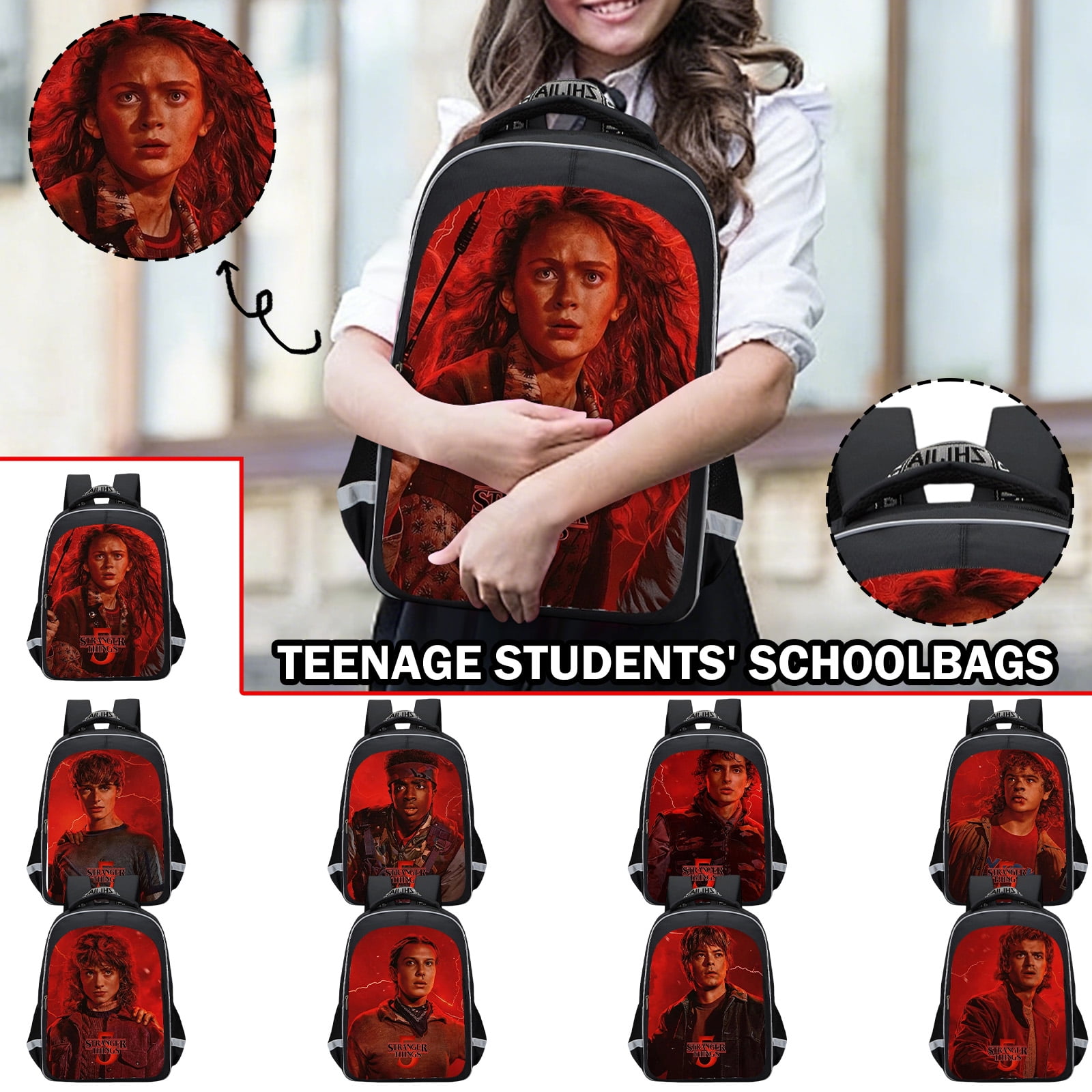 YONGSHI Stranger-Th11ngs 5 Backpack Daily Gift for FansFunnyLaptop ...
