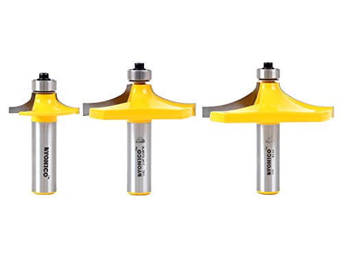 YONICO Router Bits Table Edge Thumbnail Set 3 Bit 1/2-Inch Shank 13340 ...