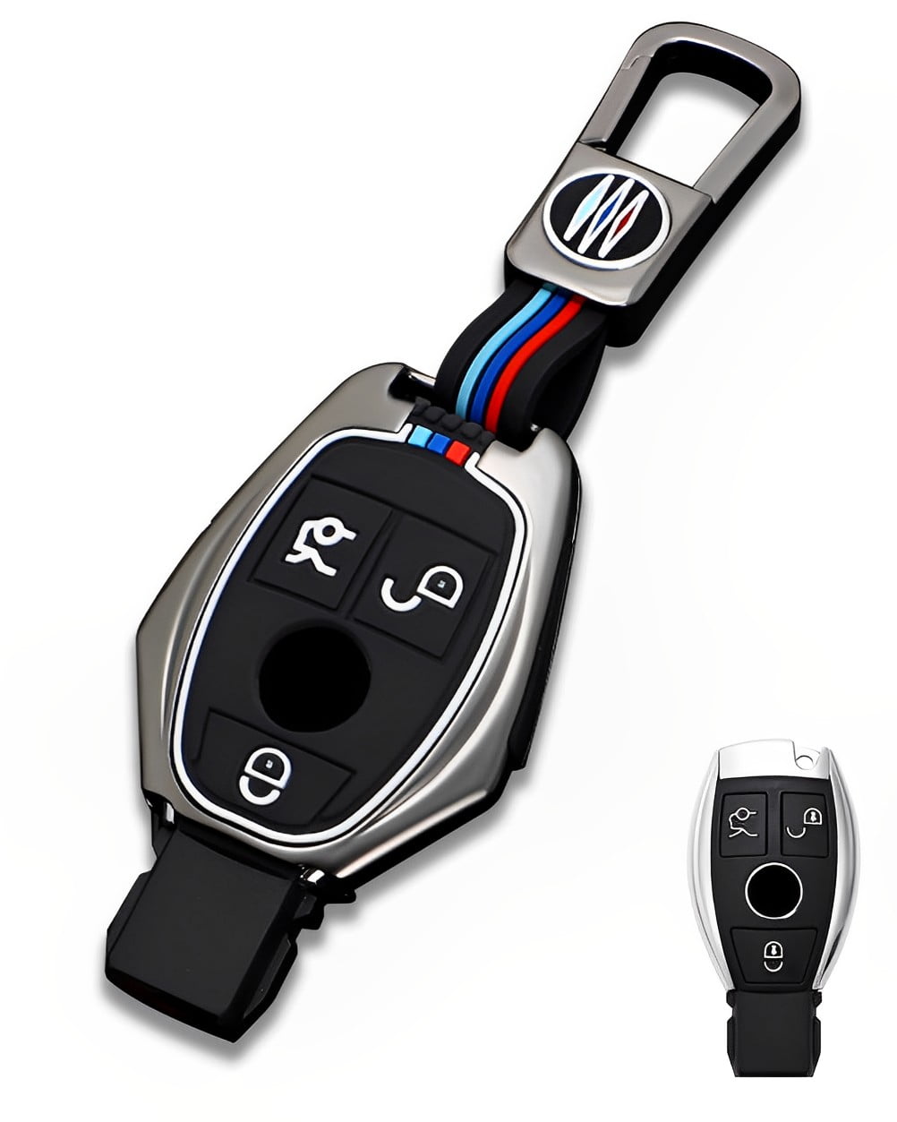 YONUFI Car Key Fob Cover Case for Mercedes Benz AMG Remote Protector ...