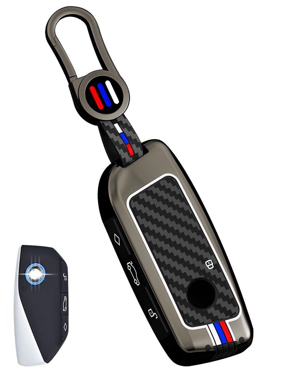 YONUFI Key Fob Cover Case for BMW X5 X7 IX I7 5/7 Series Remote ...