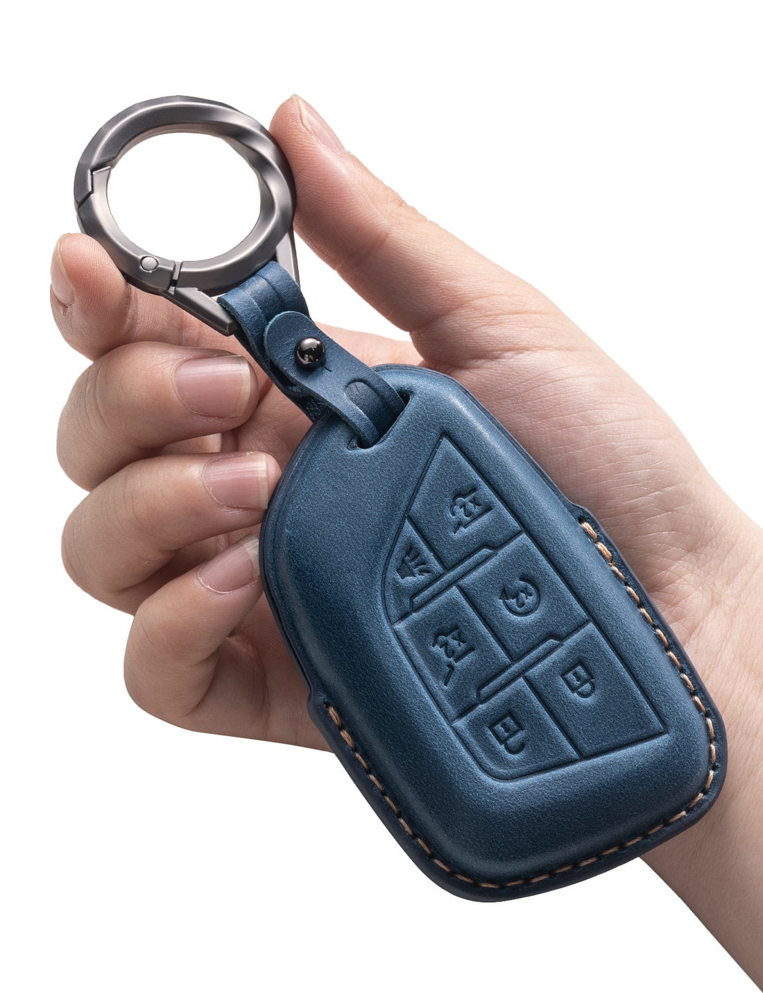 YONUFI Key Fob Cover Leather Remote Case for Cadillac Lyriq CT5 XT4 CT4 ...