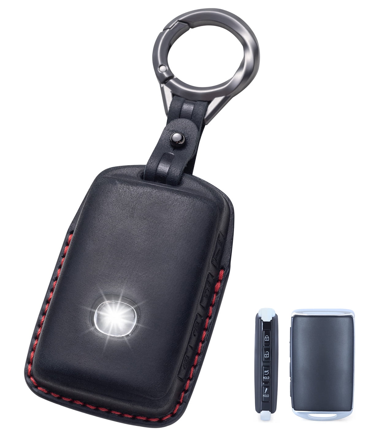YONUFI Key Fob Cover Leather Smart Remote Key Case for Mazda 3 6 CX-5 ...