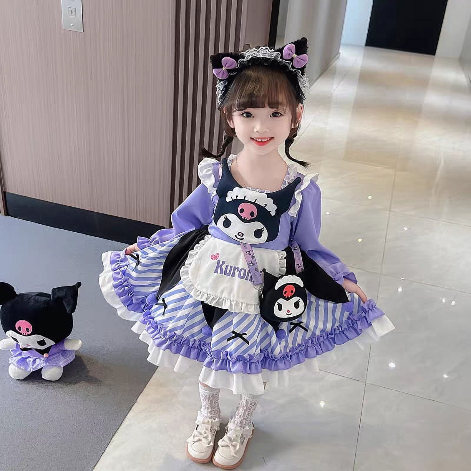 YOOCDF Cute Cartoon Kuromi Princess Dresses Sanrio Kawaii Children ...