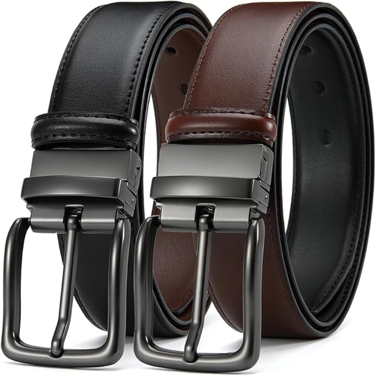 YOORAN Men's Belt Reversible Leather 1.25