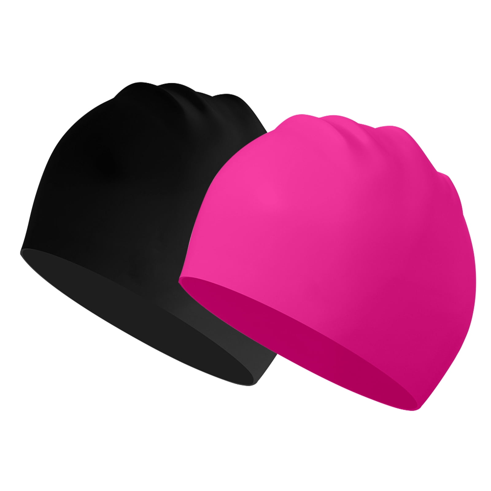 YOOSMATIC Swim Cap,2 Pack 3D Ergonomic Design Swim Cap for Long Hair ...