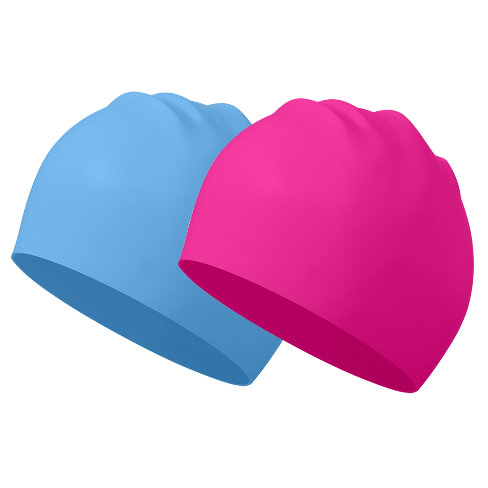 YOOSMATIC Swim Cap,2 Pack 3D Ergonomic Design Swim Cap for Long Hair ...