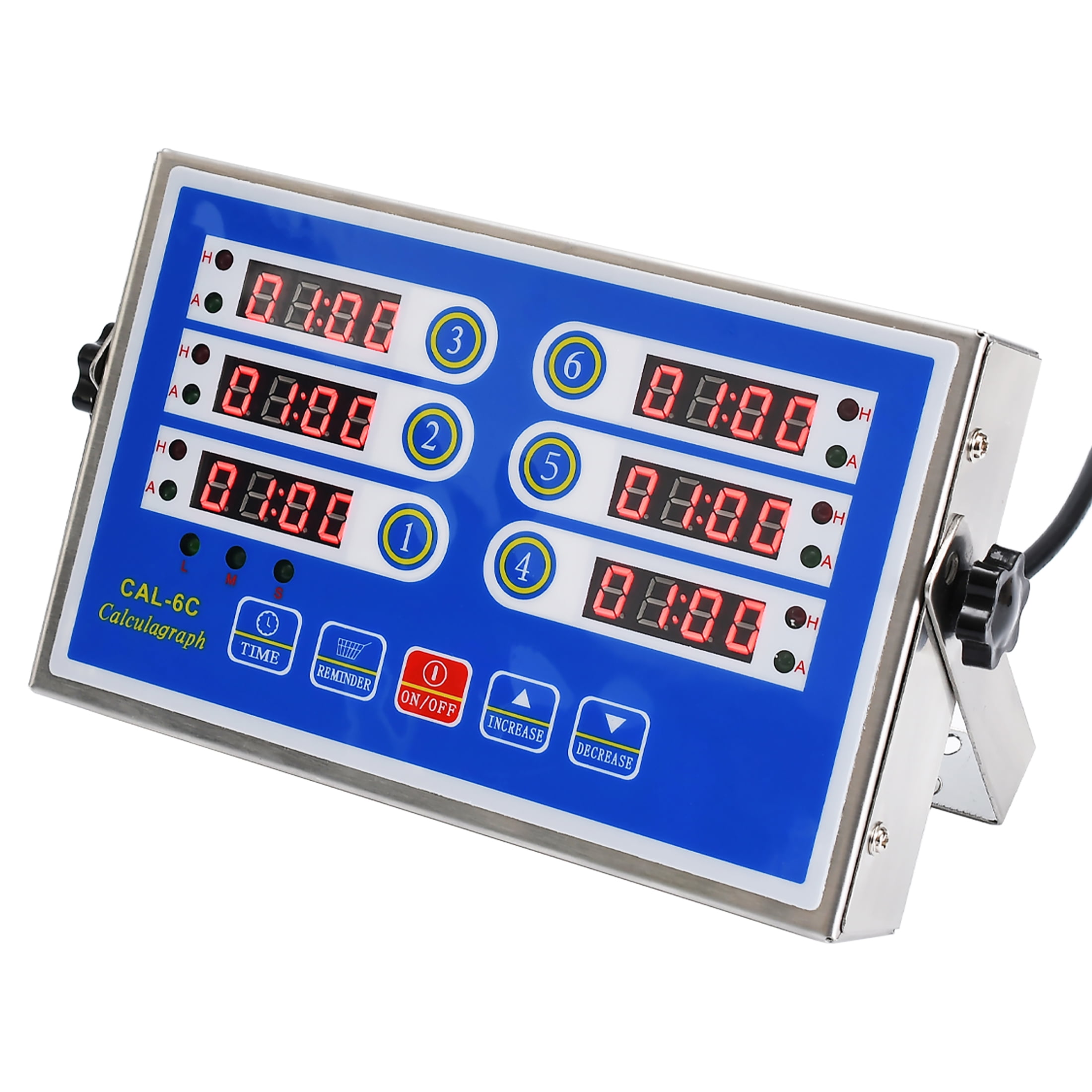 Free Shipping! YOOYIST Restaurant Kitchen Timer 6 Channels Multiple LED ...