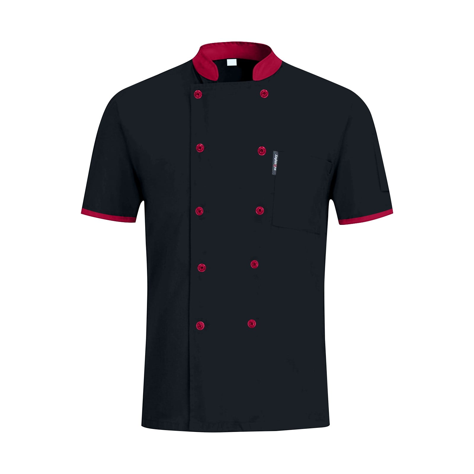 YOOZIO Black Chef Coat Unisex Chef Coat Kitchen Work Uniform Cook ...