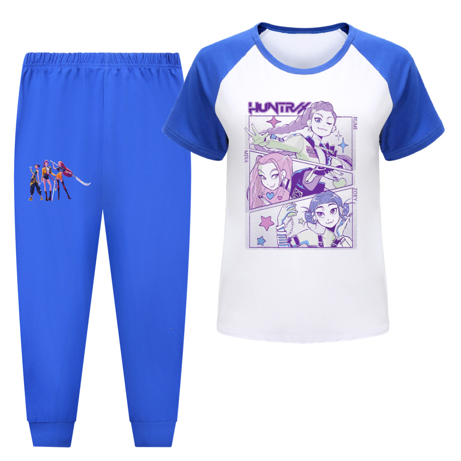 YOOZIO Blue 2025 Kids Kpop Demon Hunters Sport Suits Cosplay Costume ...