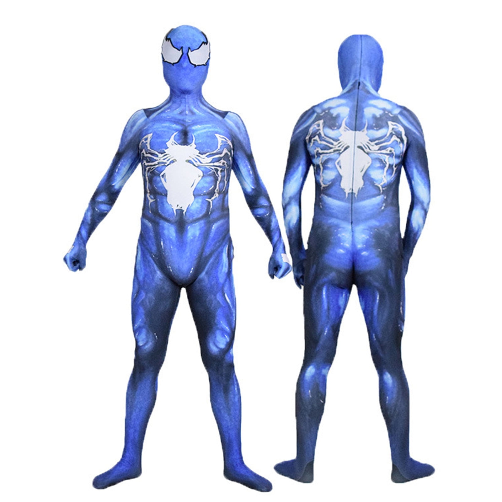 YOOZIO Blue Cool Ultimate Spider Superhero Jumpsuit Cosplay 3D Muscle L - Walmart.com