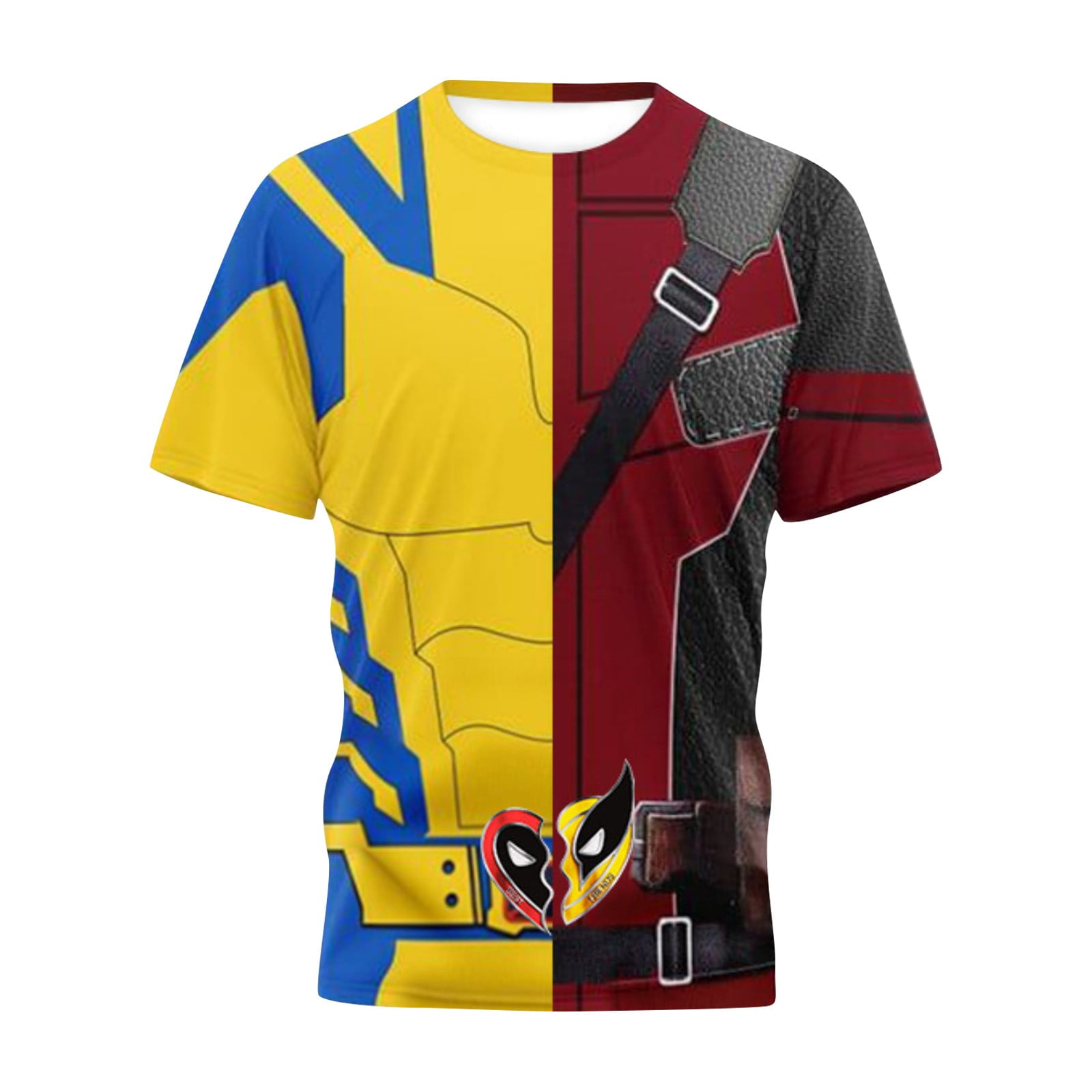 YOOZIO Fluorescence Yellow Wolverine Jumpsuit T-Shirt Deadpoo1 3 ...