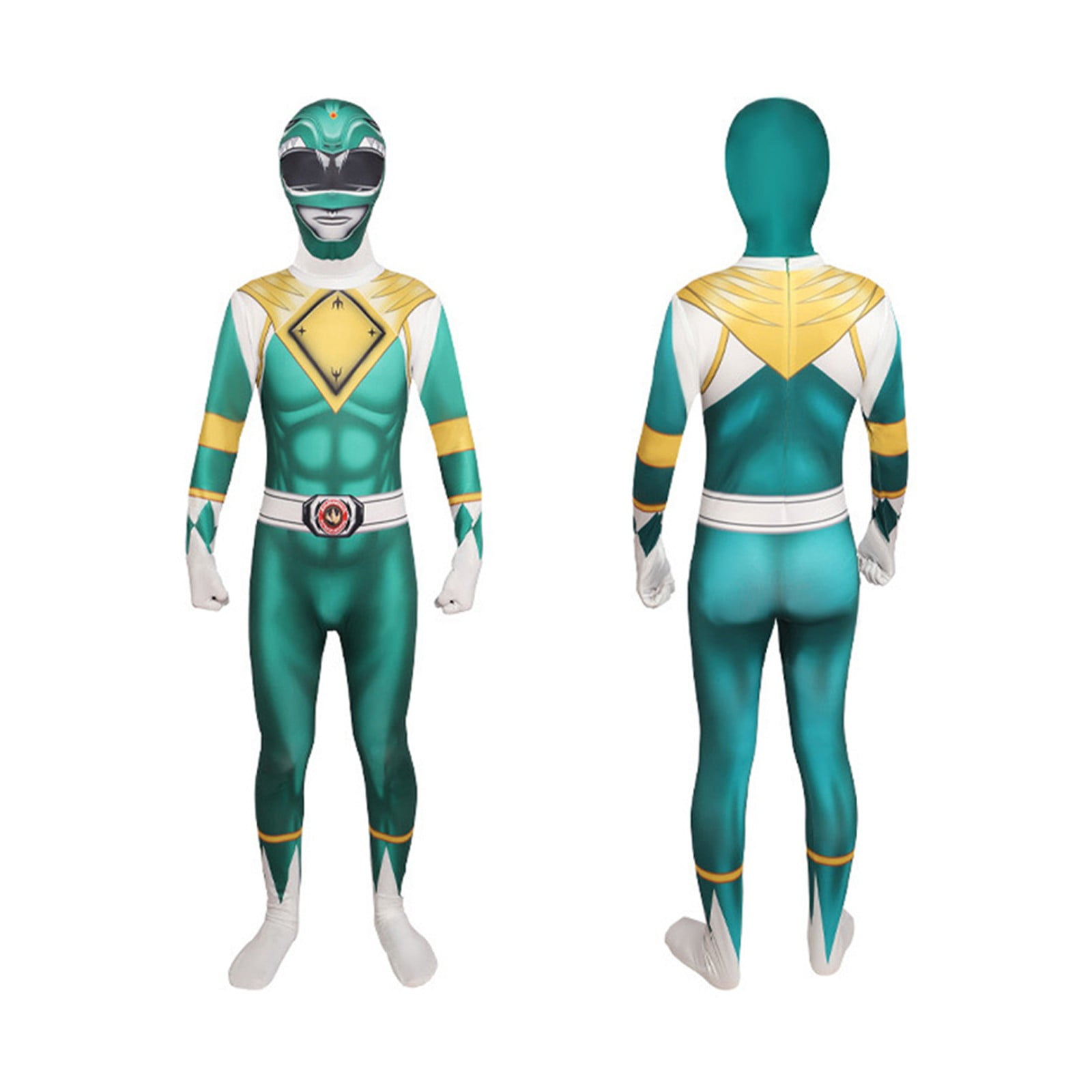 YOOZIO Green Kids Mighty Morphin Power Rangers Jason Cosplay Costume ...