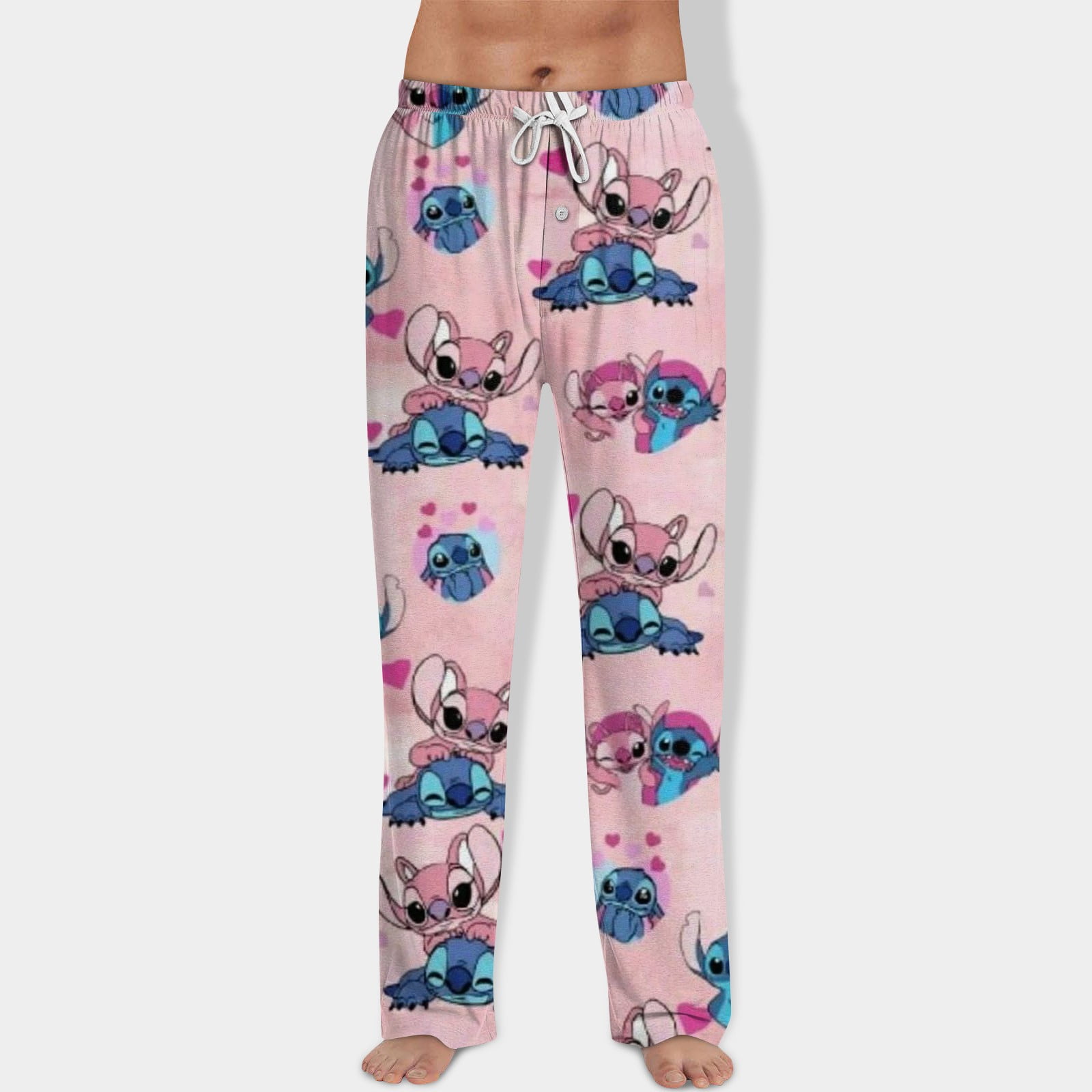 YOOZIO Light Blue Men Stitch Pajamas Fuzzy Pajama Pants for Big Kids ...