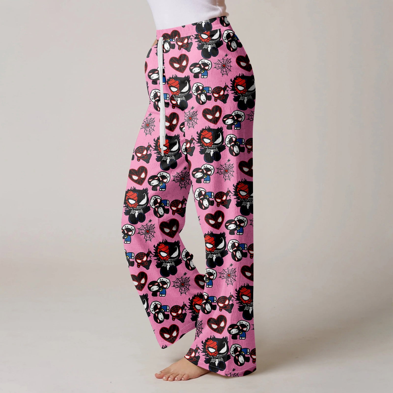 YOOZIO Pink Spider Super Hero Pajamas for Men Mens Plush Lounge Pajama ...
