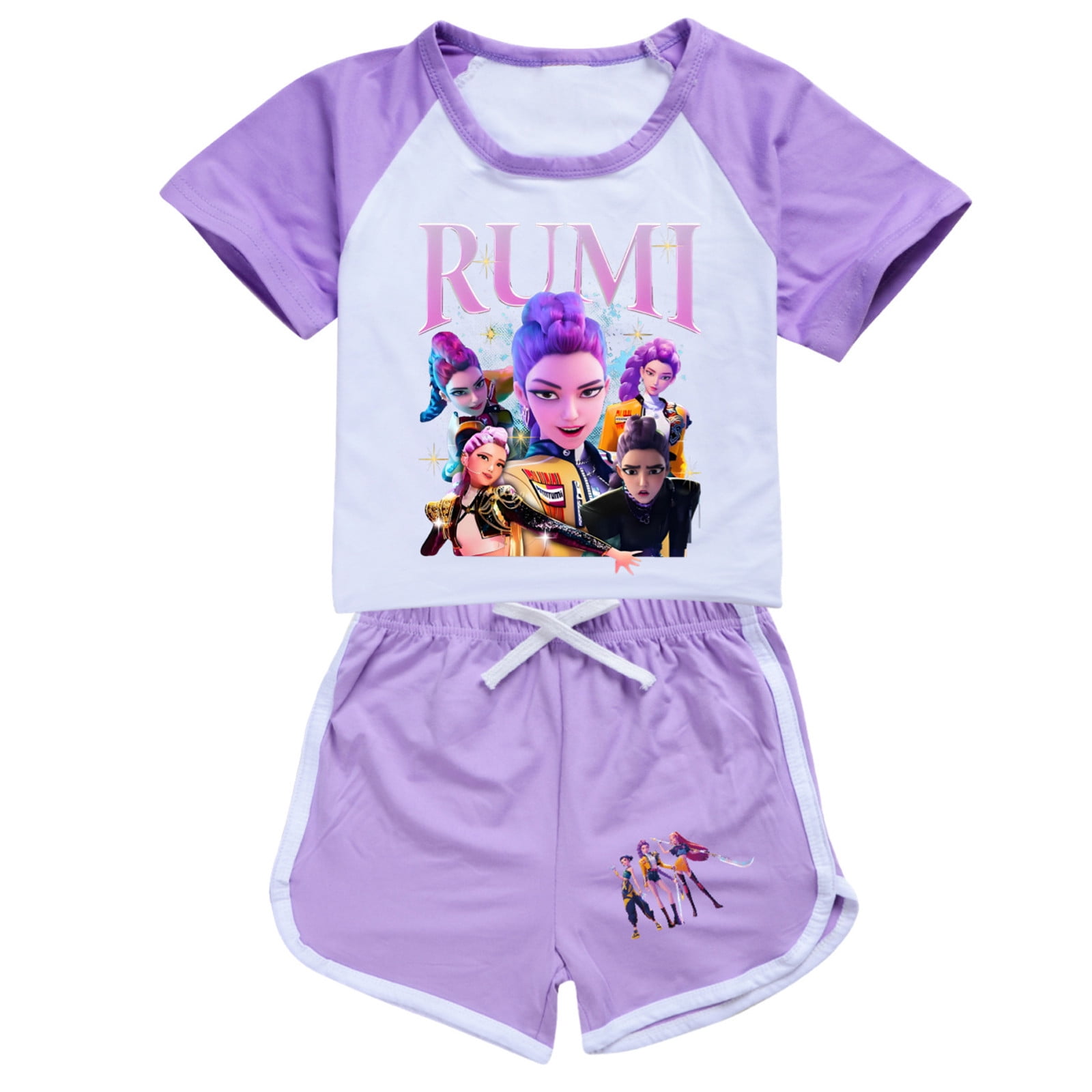 YOOZIO Purple 2025 Kids Kpop Demon Hunters Sport Suits Cosplay Costume ...