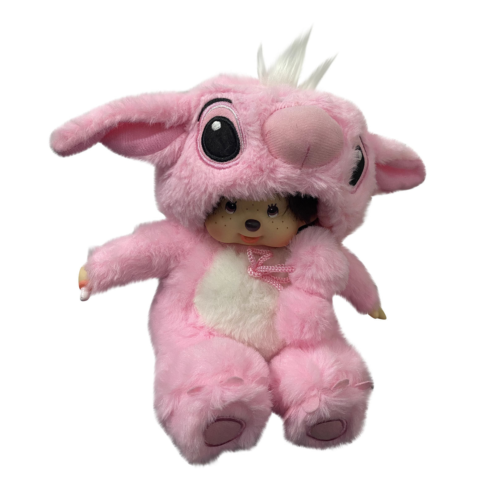 YOOZIO Purple Pink Cartoon Cartoon Action Figure Monchi Stitch Sitting ...