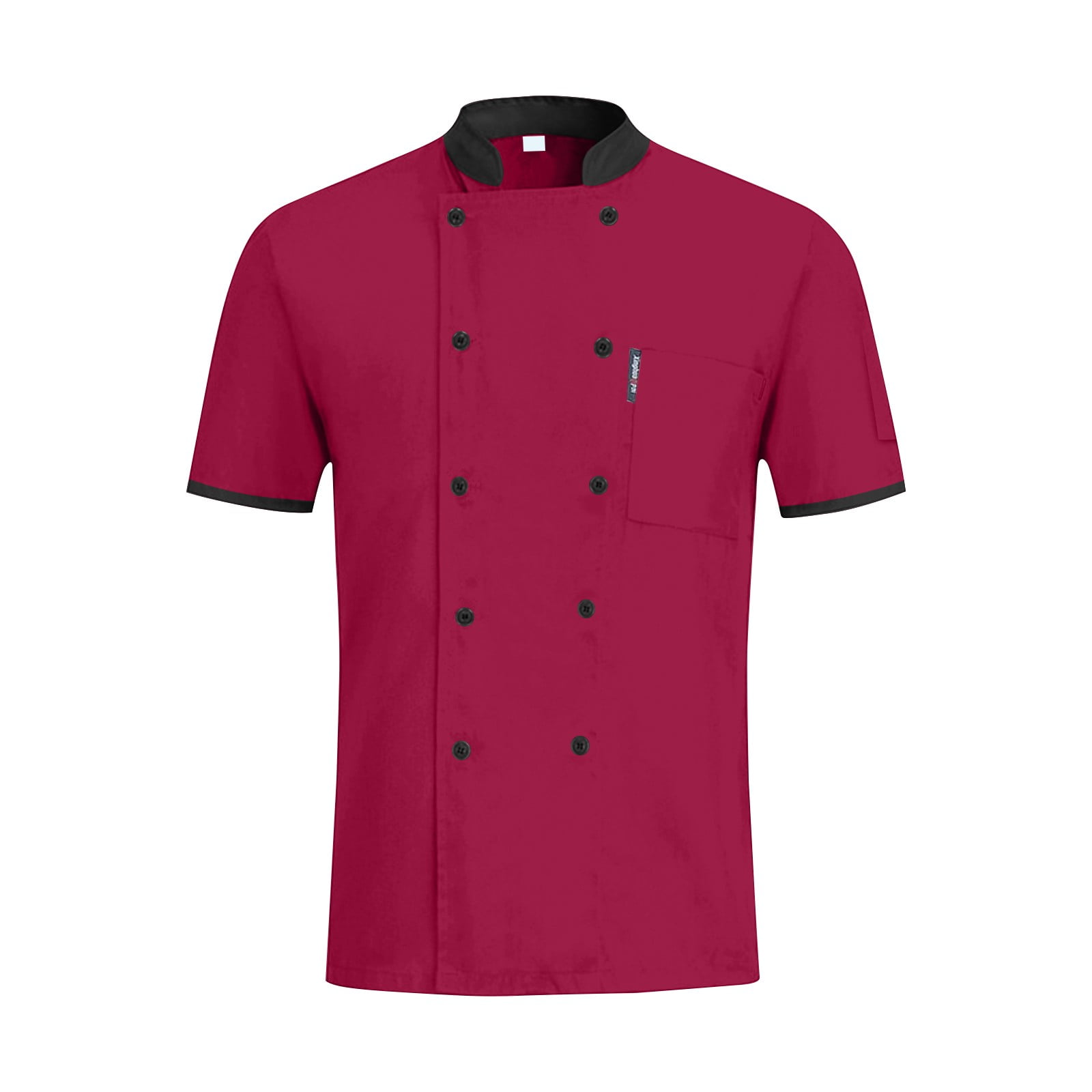 YOOZIO Red Chef Coat Unisex Chef Coat Kitchen Work Uniform Cook Jacket ...