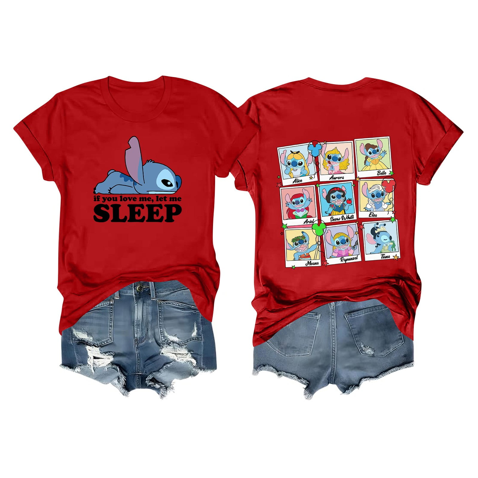 YOOZIO Red Stitch - Stitch Emotion Unisex T-Shirt Stitch Straight Outta ...