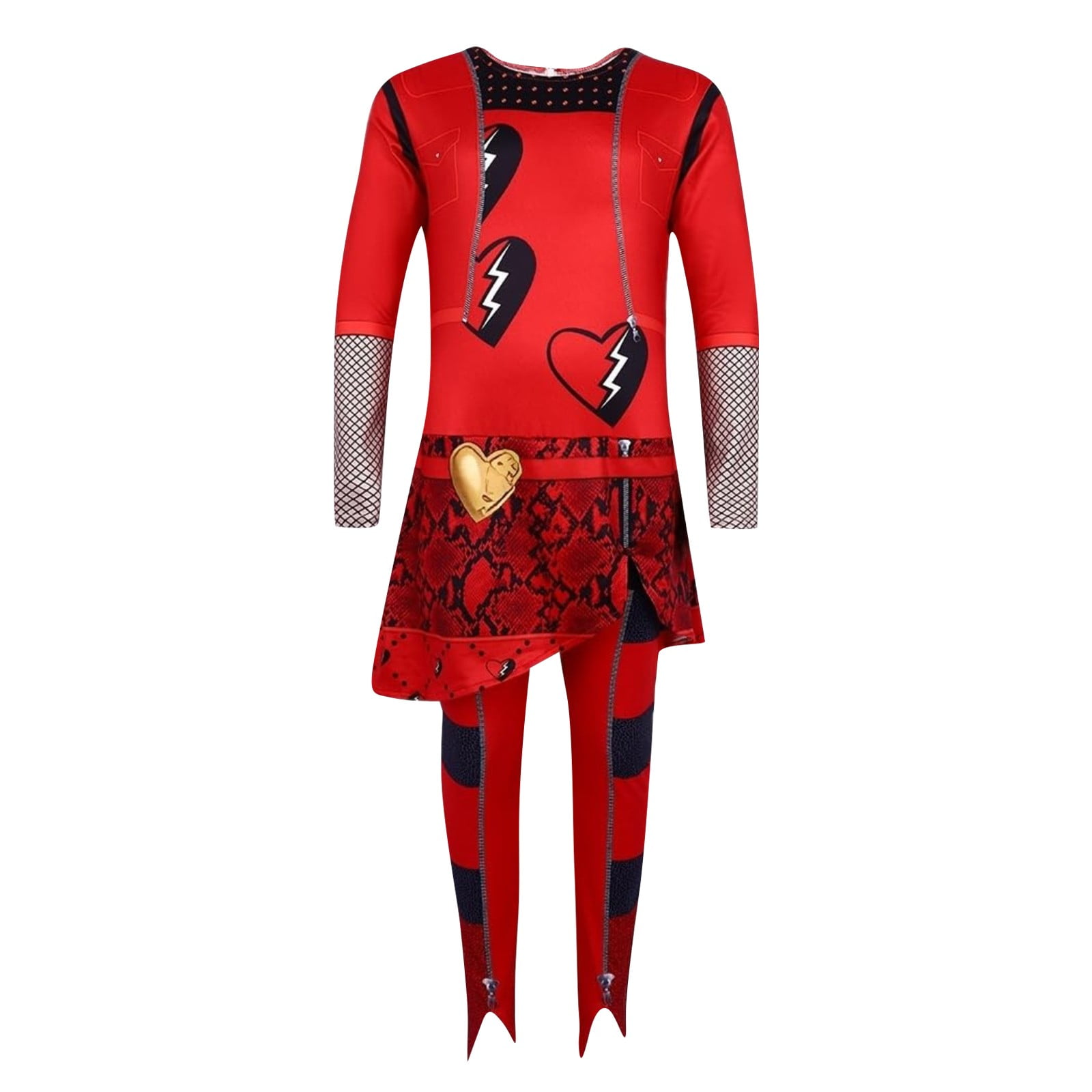 YOOZIO Red The Rise Of Red Cosplay Jumpsuit For Kids Descendants 4 Long ...