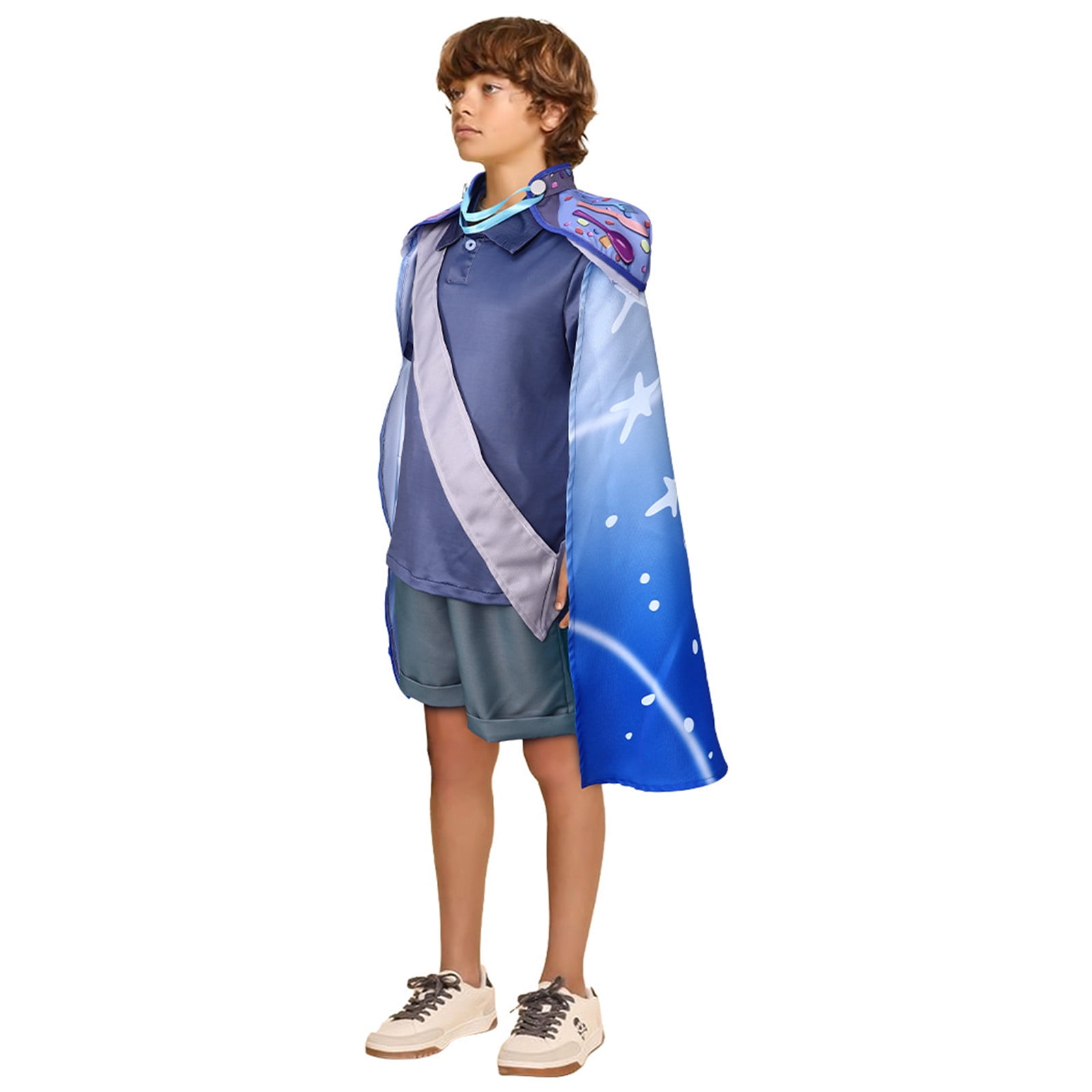 YOOZIO Blue Kids Cosplay Elio Costume T-Shirt Shorts Cloak Belt Outfits ...
