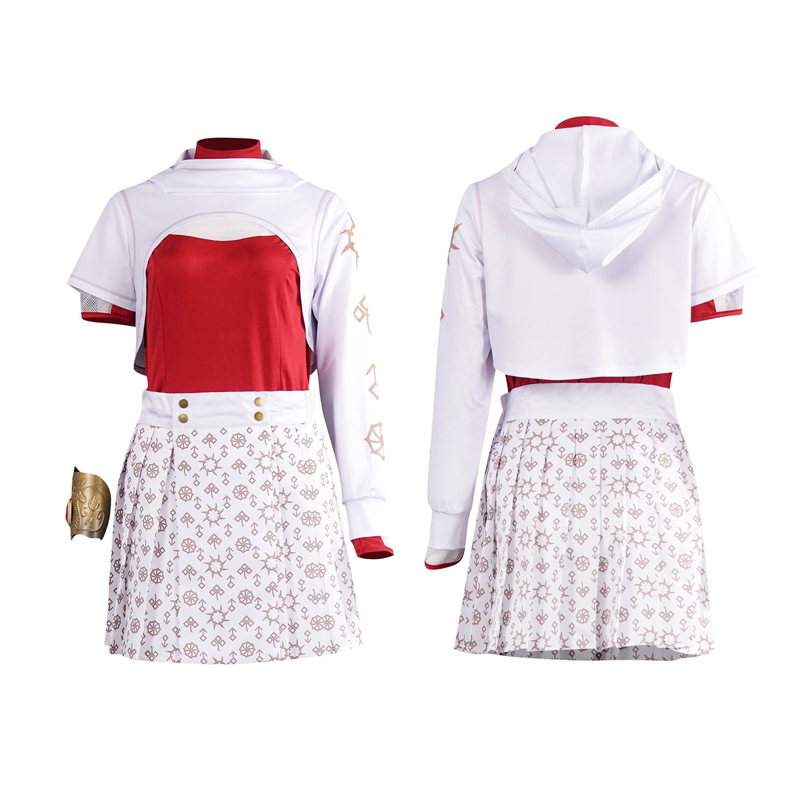 YOOZIO White Zombies 4 Women Nova Cosplay Costume White Uniform ...