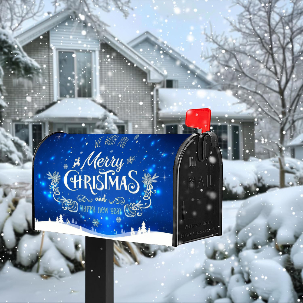 YOPINCO Winter, festive Christmas magnetic waterproof mailbox cover ...