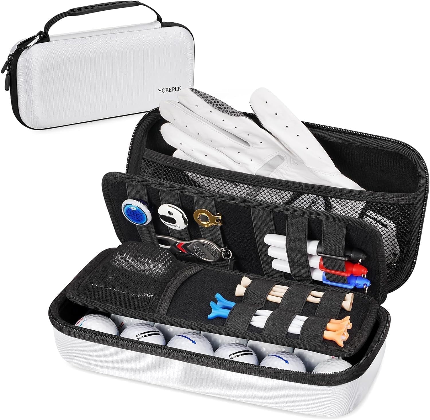 YOREPEK Golf Glove Holder, Protective Hard Shell Golf Bag Accessories ...