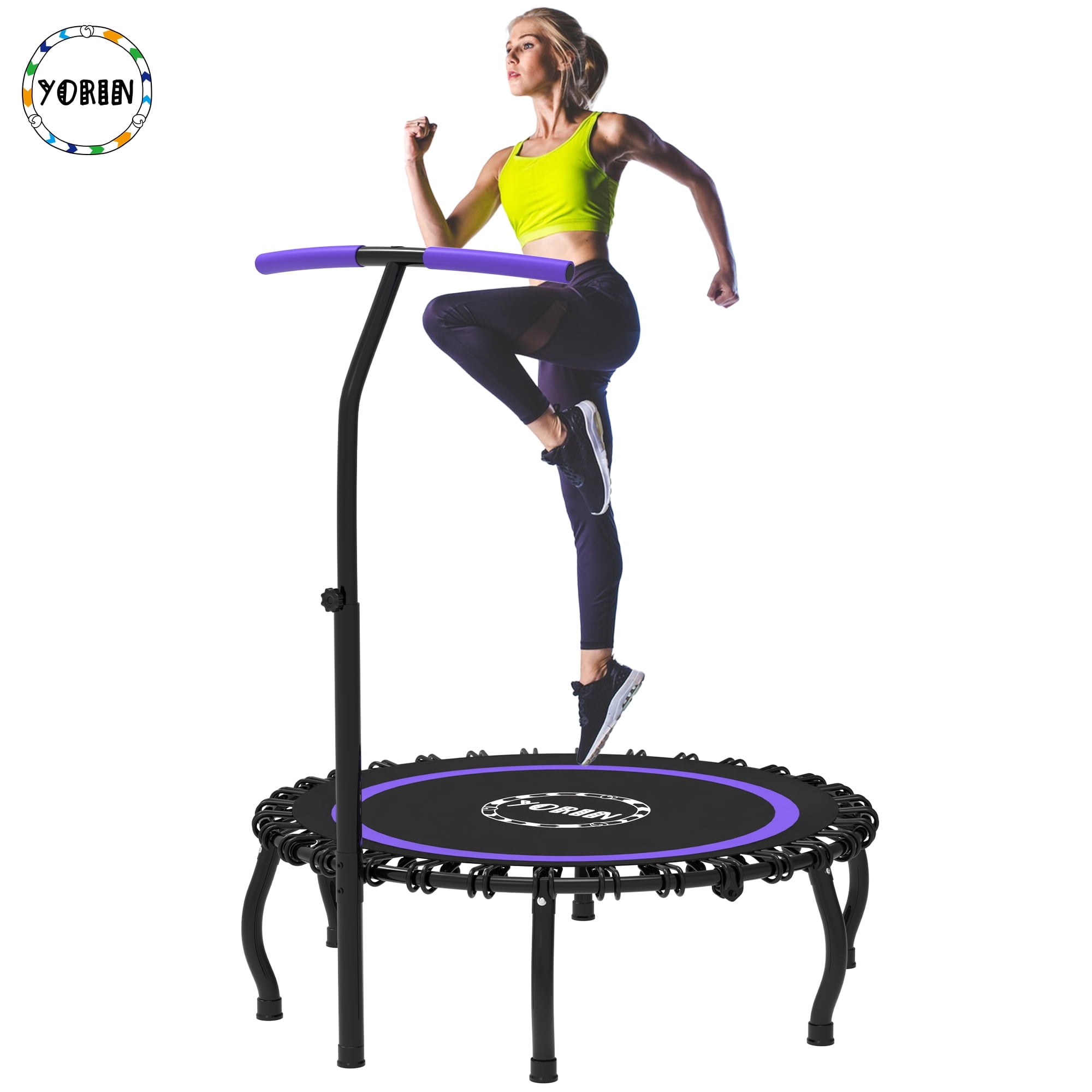 YORIN Rebounder Foldable Trampoline for Adults, 330LBS Fitness Indoor ...