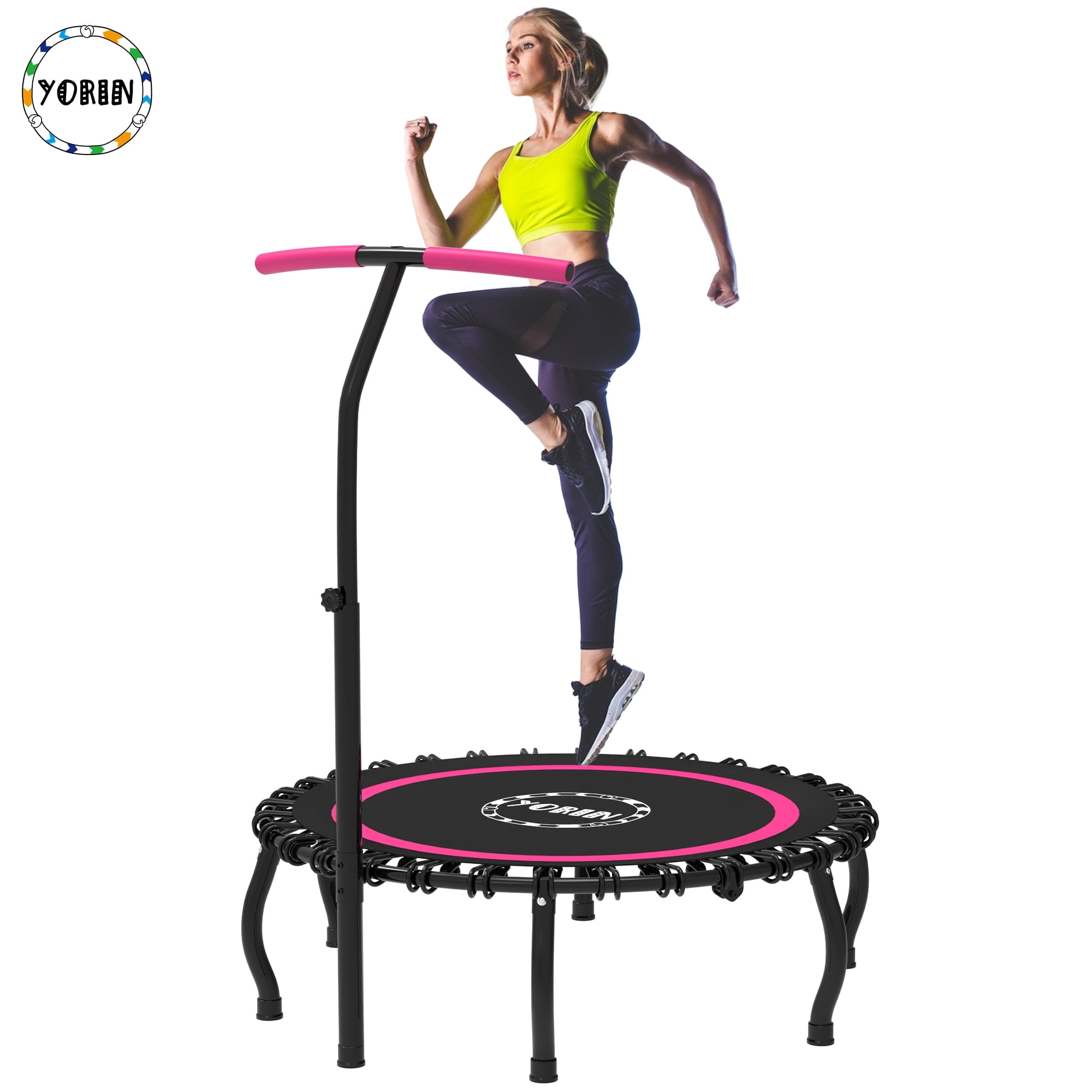 YORIN Rebounder Foldable Trampoline for Adults, 330LBS Fitness Indoor ...