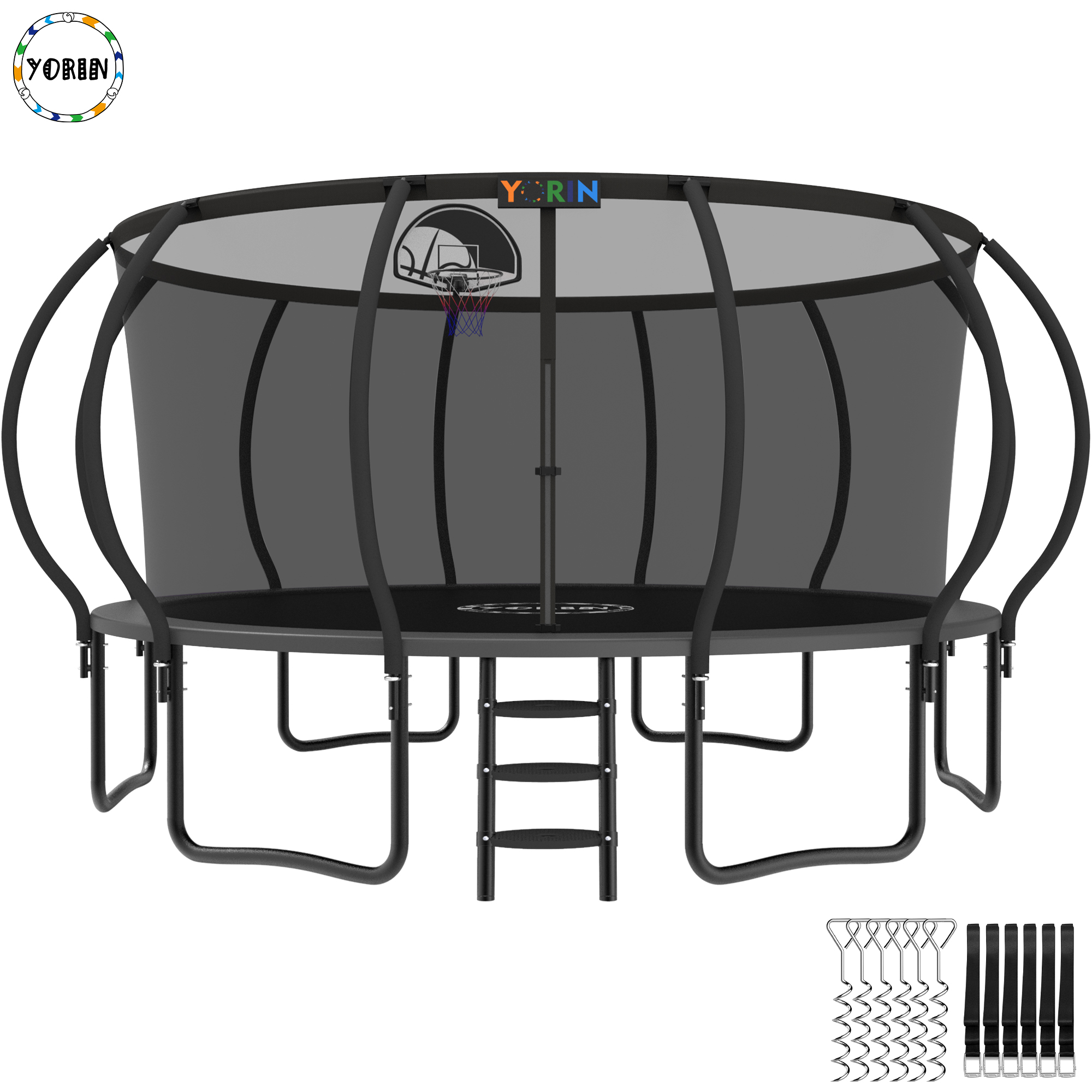 YORIN Trampoline for 10 Kids, 16 FT Trampoline for Adults with ...