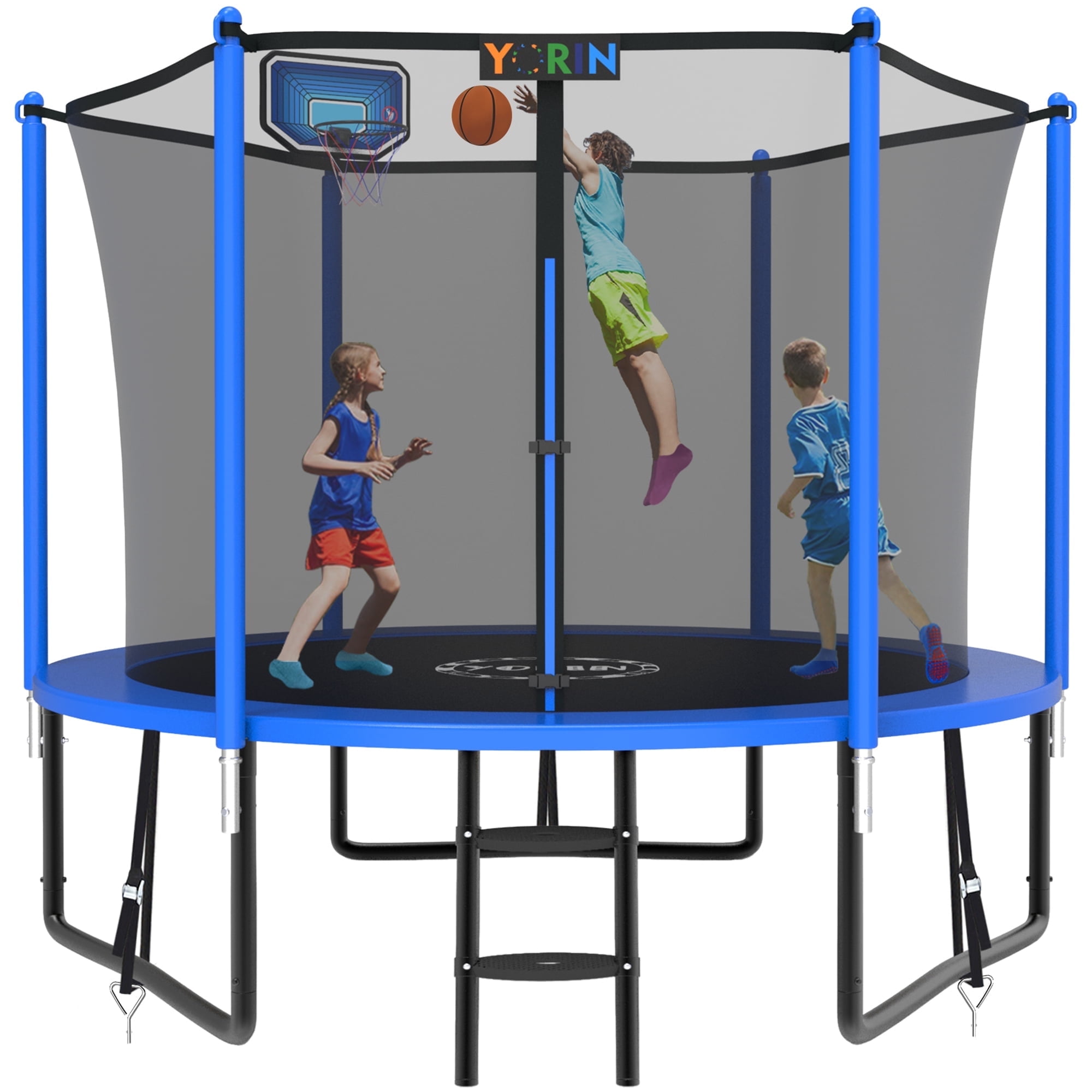 YORIN Trampoline, 10FT Trampoline for 3-4 Kids Adults with Enclosure ...