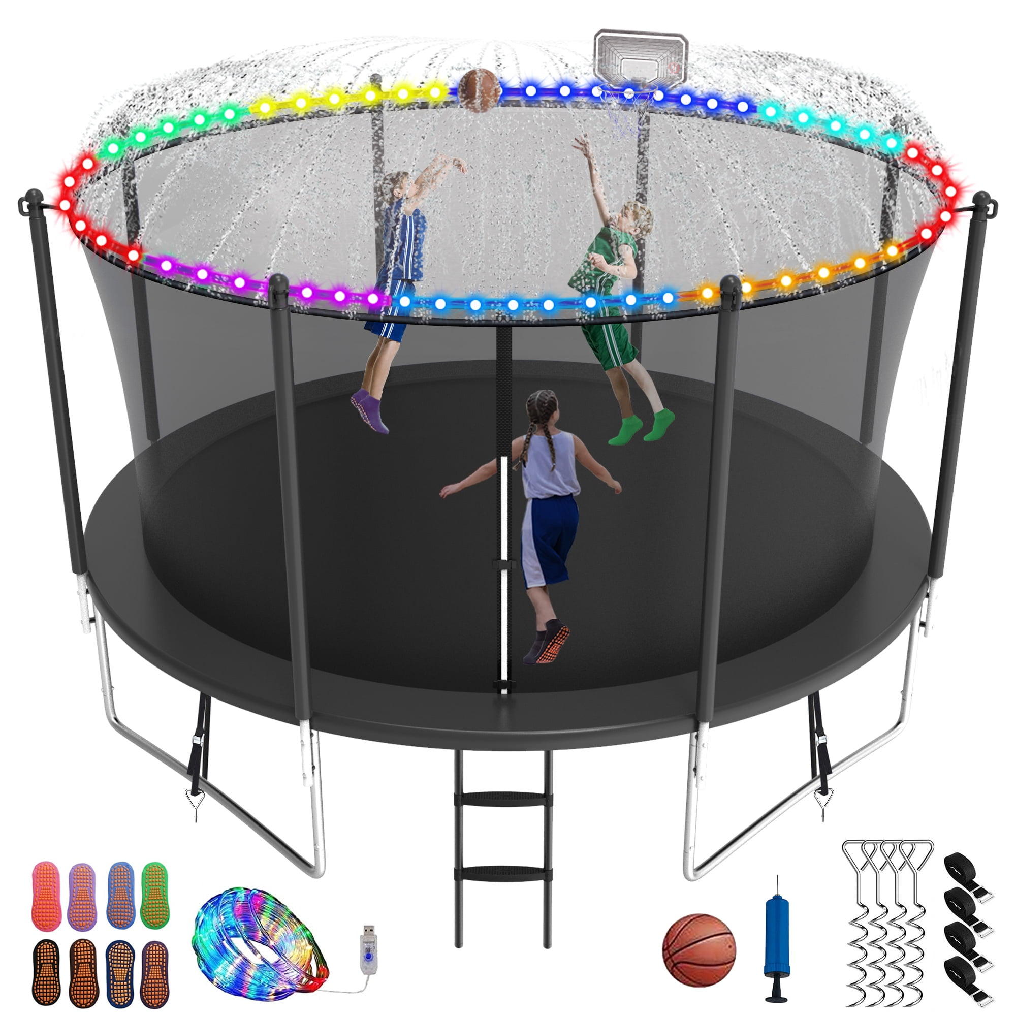 YORIN Trampoline, 12 FT 14FT 15FT Trampoline for Adults Kids with ...