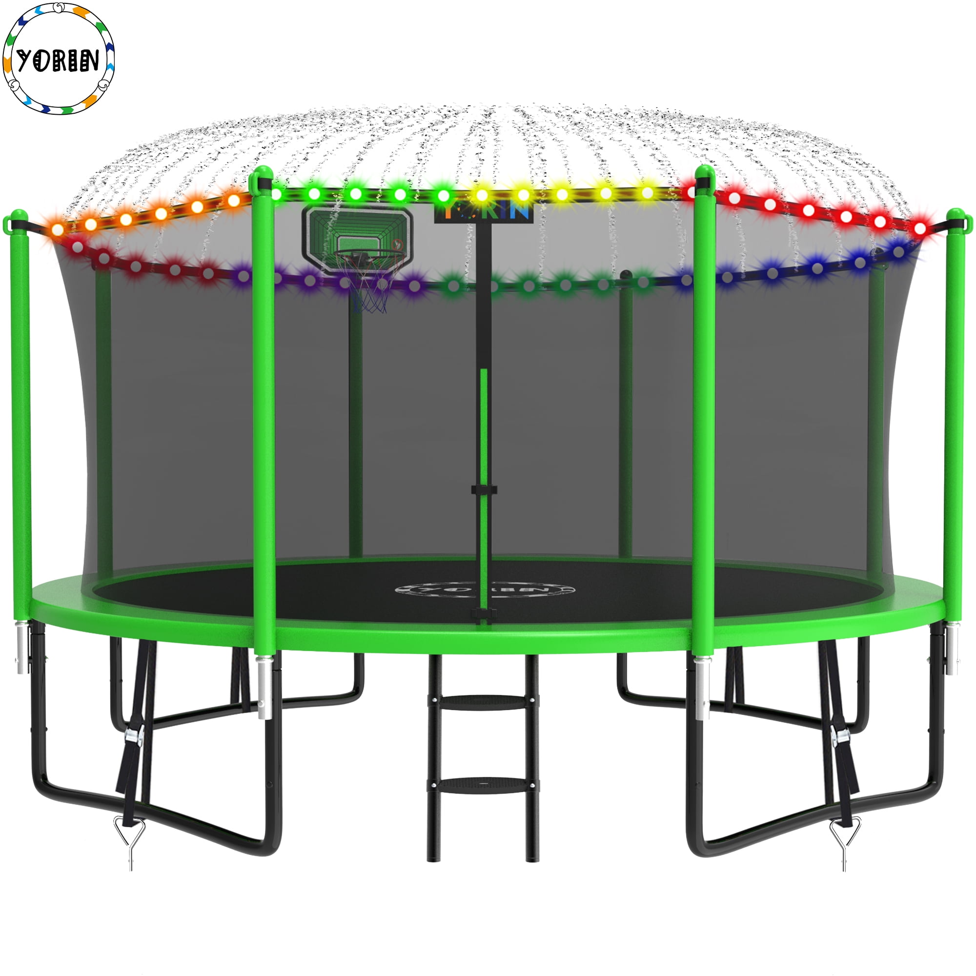 YORIN Trampoline, 12FT Trampoline for 4-5 Kids Adults with Enclosure ...