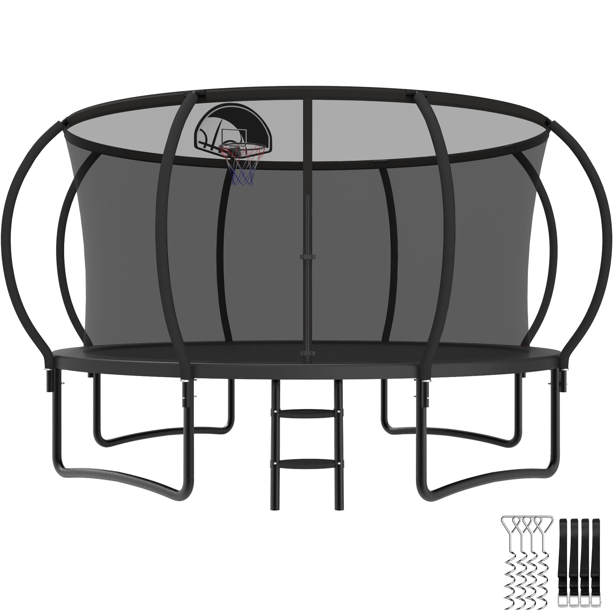 YORIN Trampoline, 12-16FT for Adults & Kids, 1400LBS, Safety Enclosure ...